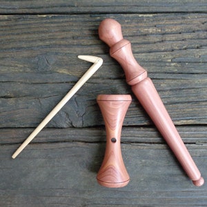 Basque Spindle & 9" Nostepinne - Matching Pair - Drop Spindle - El Huso ...