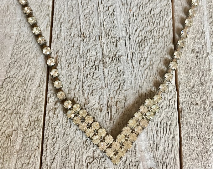 Gold Dangle Coin Bib Necklace V Shape Mid Century Mod Boho Statement ...