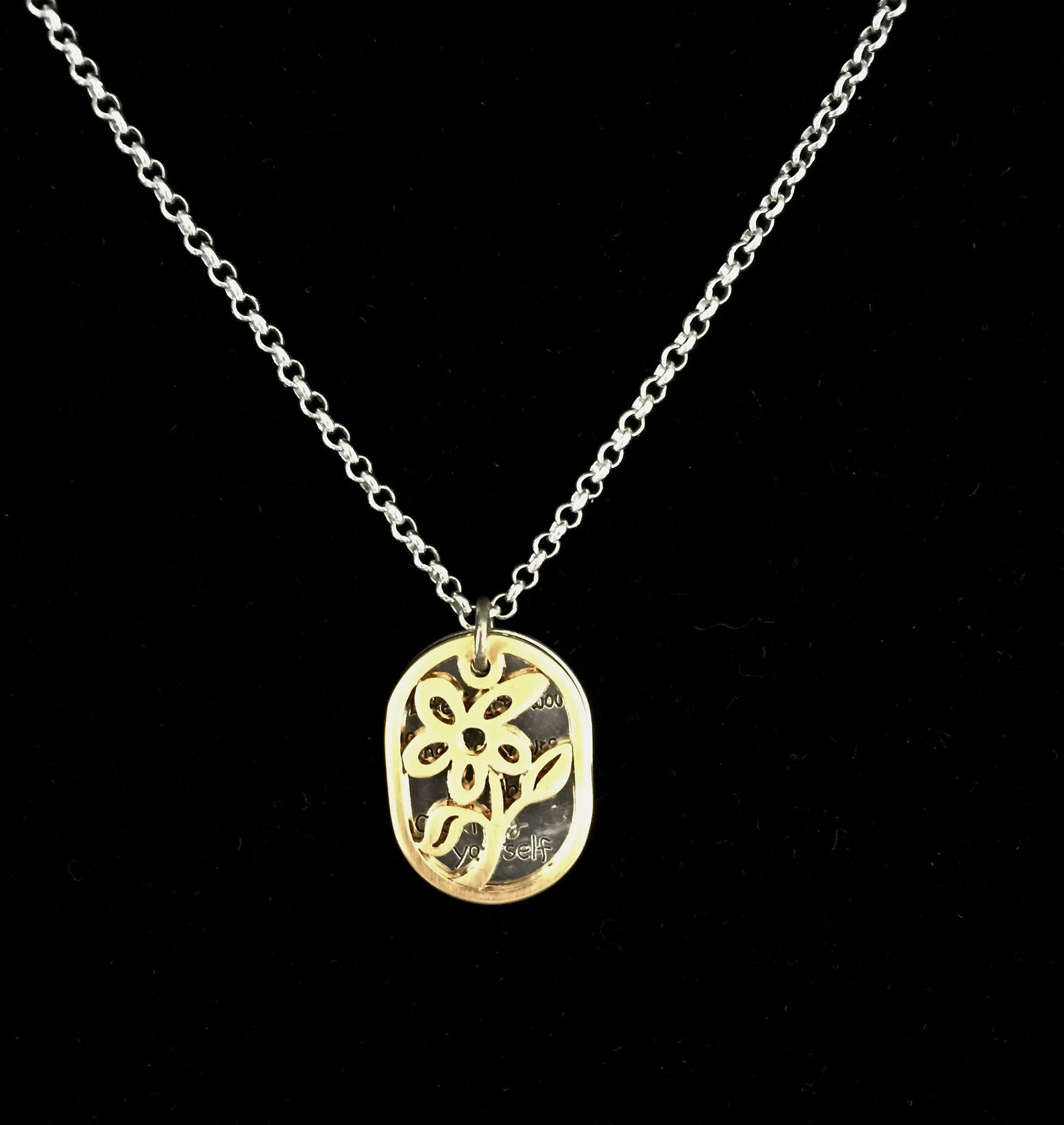 Brighton Oval Pendant Inspirational Charm Necklace Vintage - Etsy