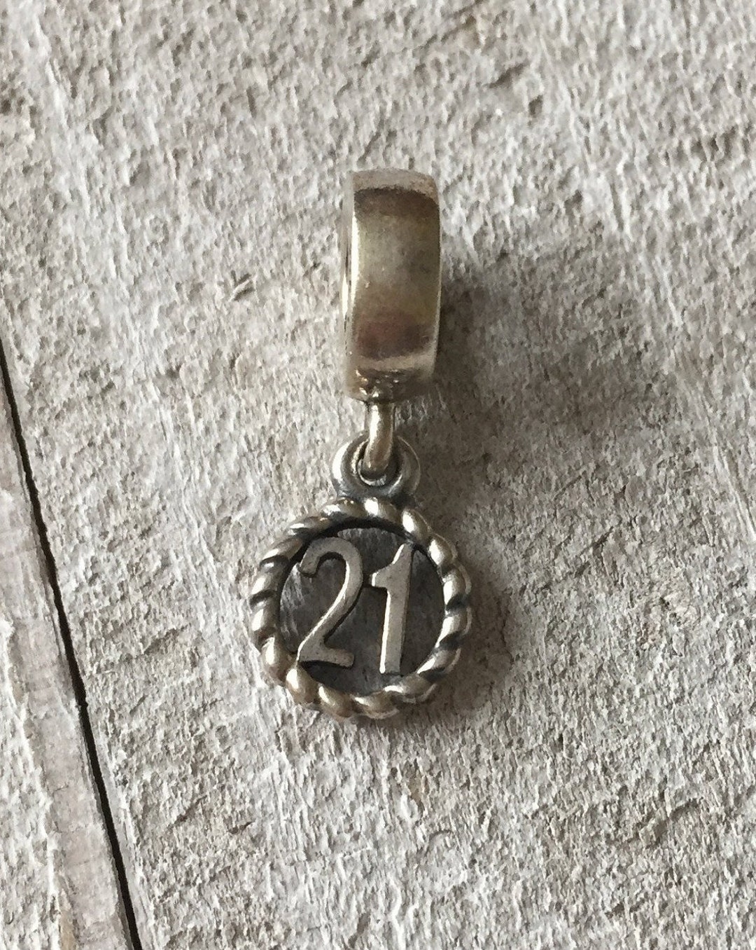 Authentic Pandora Charm 21 Bead Dangle Drop Vintage Sterling Silver ALE ...