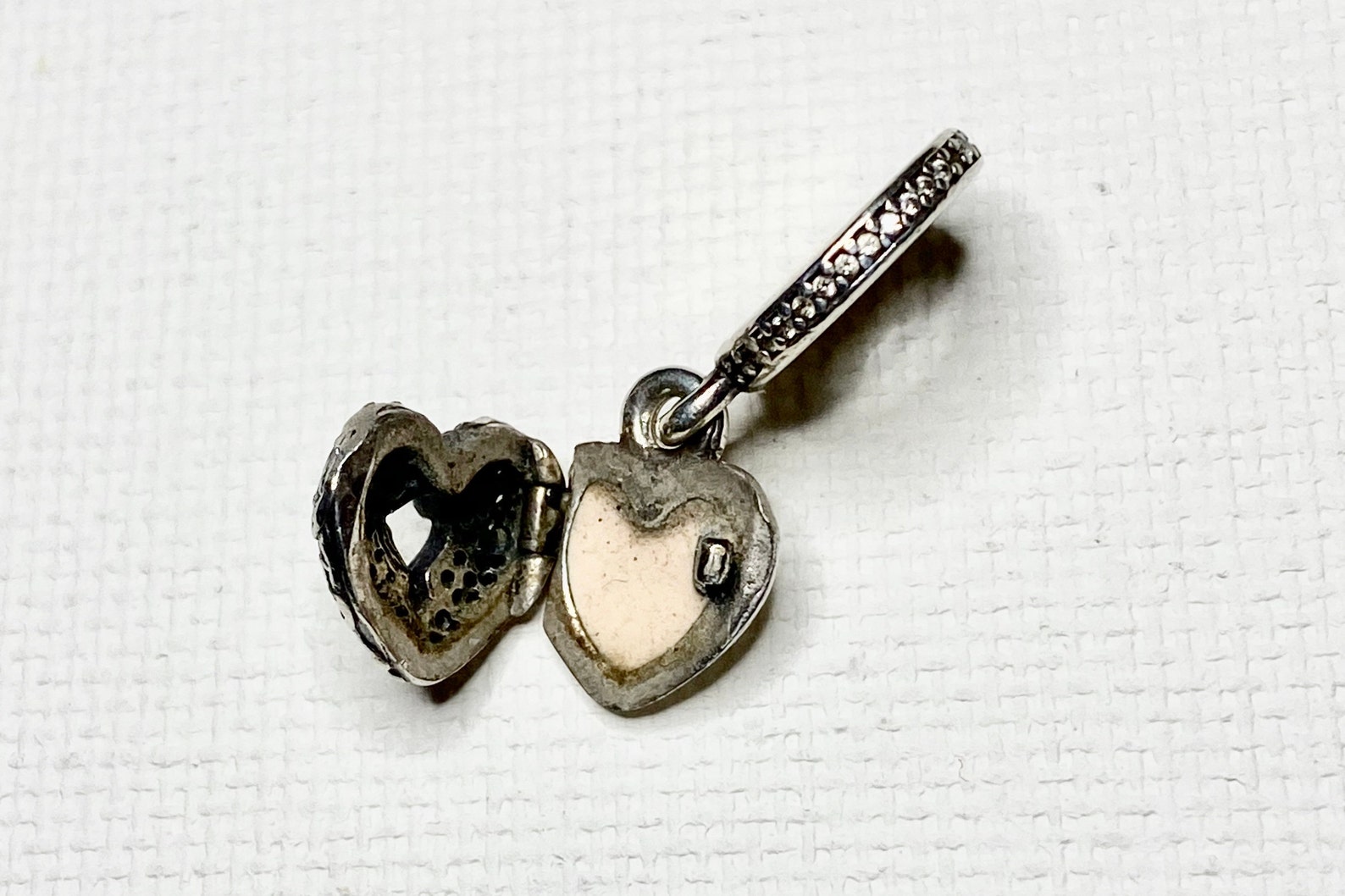 Authentic Pandora Heart Locket Rhinestone Keepsake Vintage | Etsy