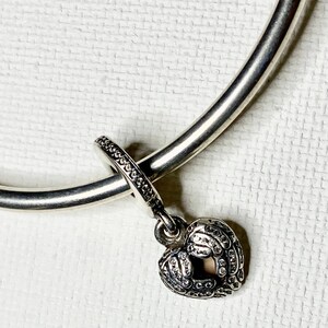 Authentic Pandora Heart Locket Rhinestone Keepsake Vintage Sterling ...