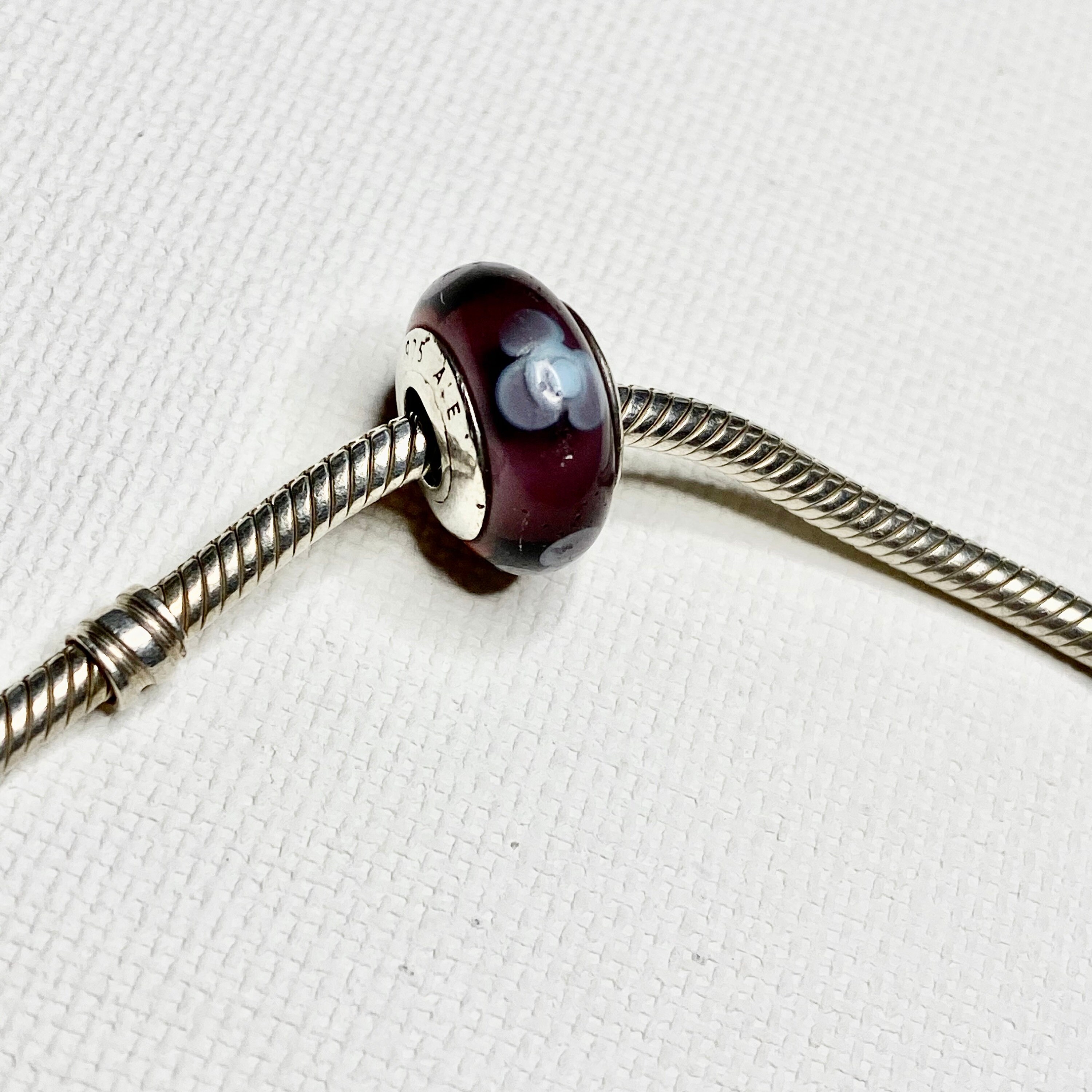 Authentic Pandora Charm Blue Flower Bead Sterling Silver - Etsy