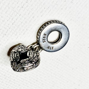 Authentic Pandora Heart Locket Rhinestone Keepsake Vintage Sterling ...