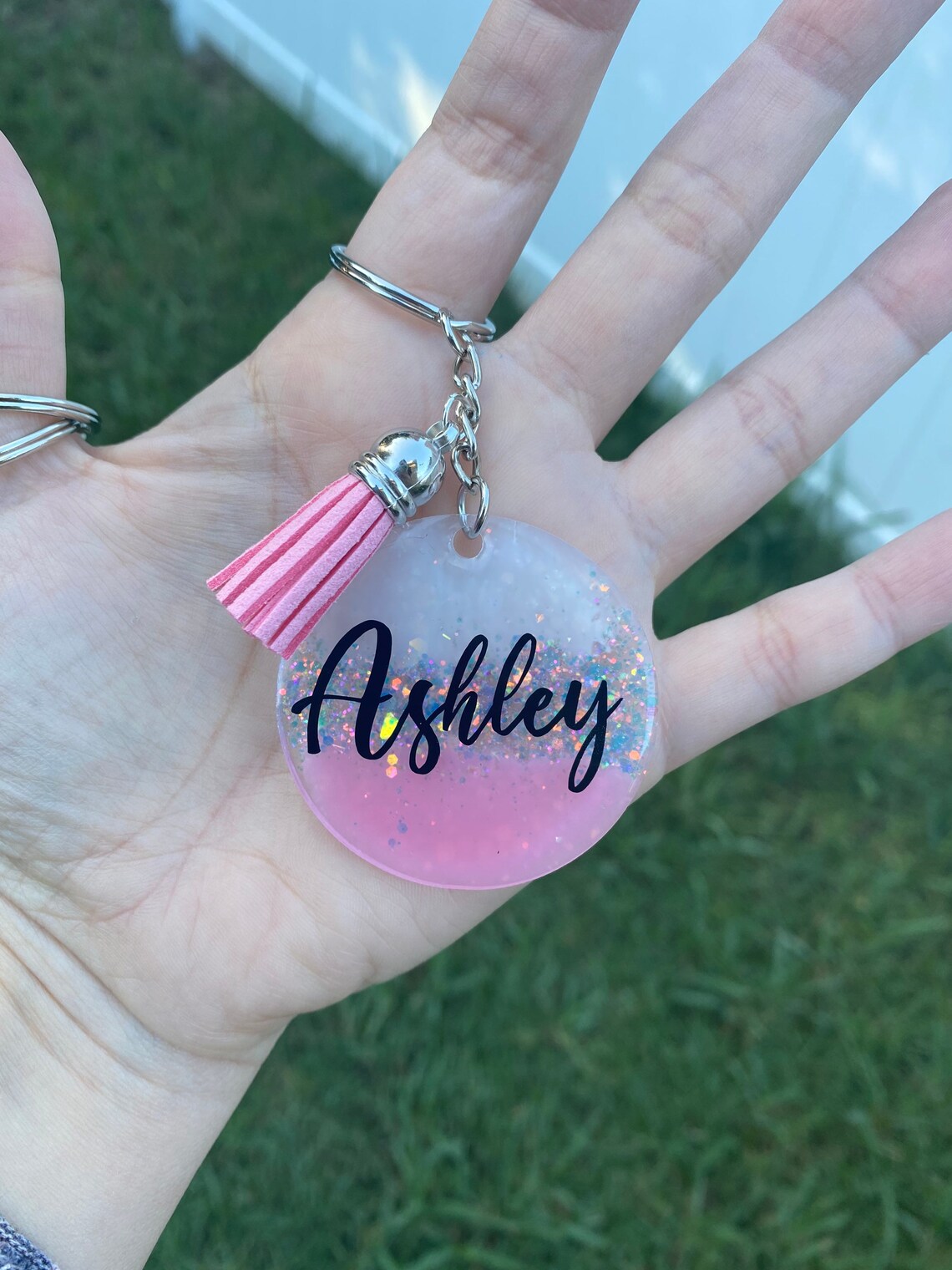 RESIN KEYCHAIN 2 Personalized Acrylic Resin Keychains - Etsy