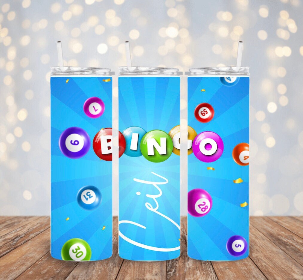 Bingo Cup 20oz Personalized Bingo Tumbler - Etsy