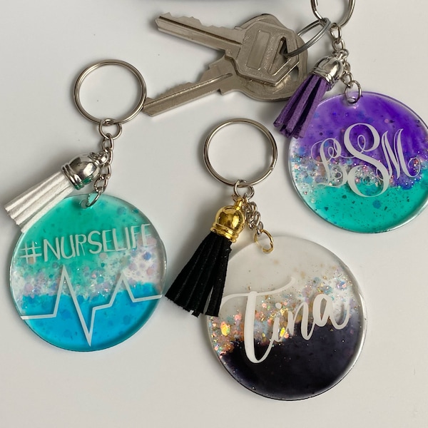 Resin Keychain - Etsy