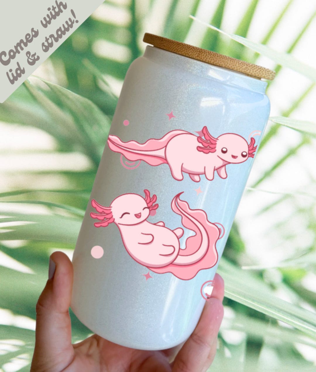 Axolotl Cup, 16oz Cute Axolotl Glass Can, Axolotl Lover Gift - Etsy