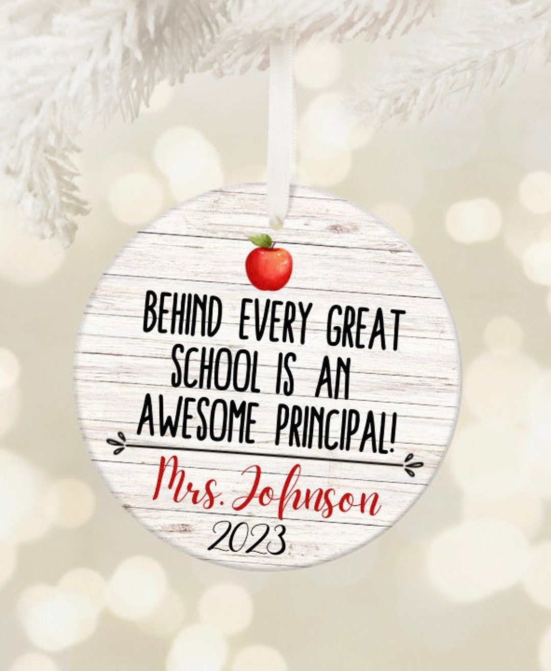 Principal Christmas Ornament, Behind Every Great School is an Awesome ...