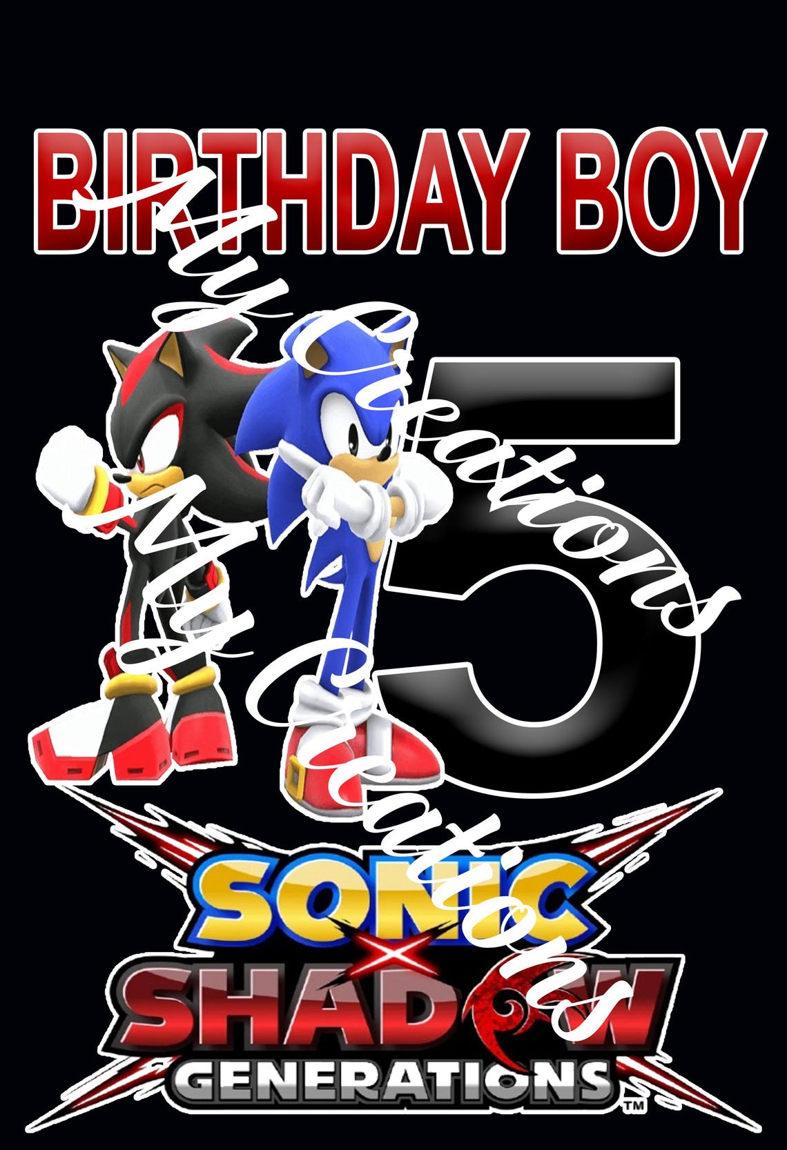 Sonic and Shadow the Hedgehog Birthday Boy Png, Sonic and Shadow the ...