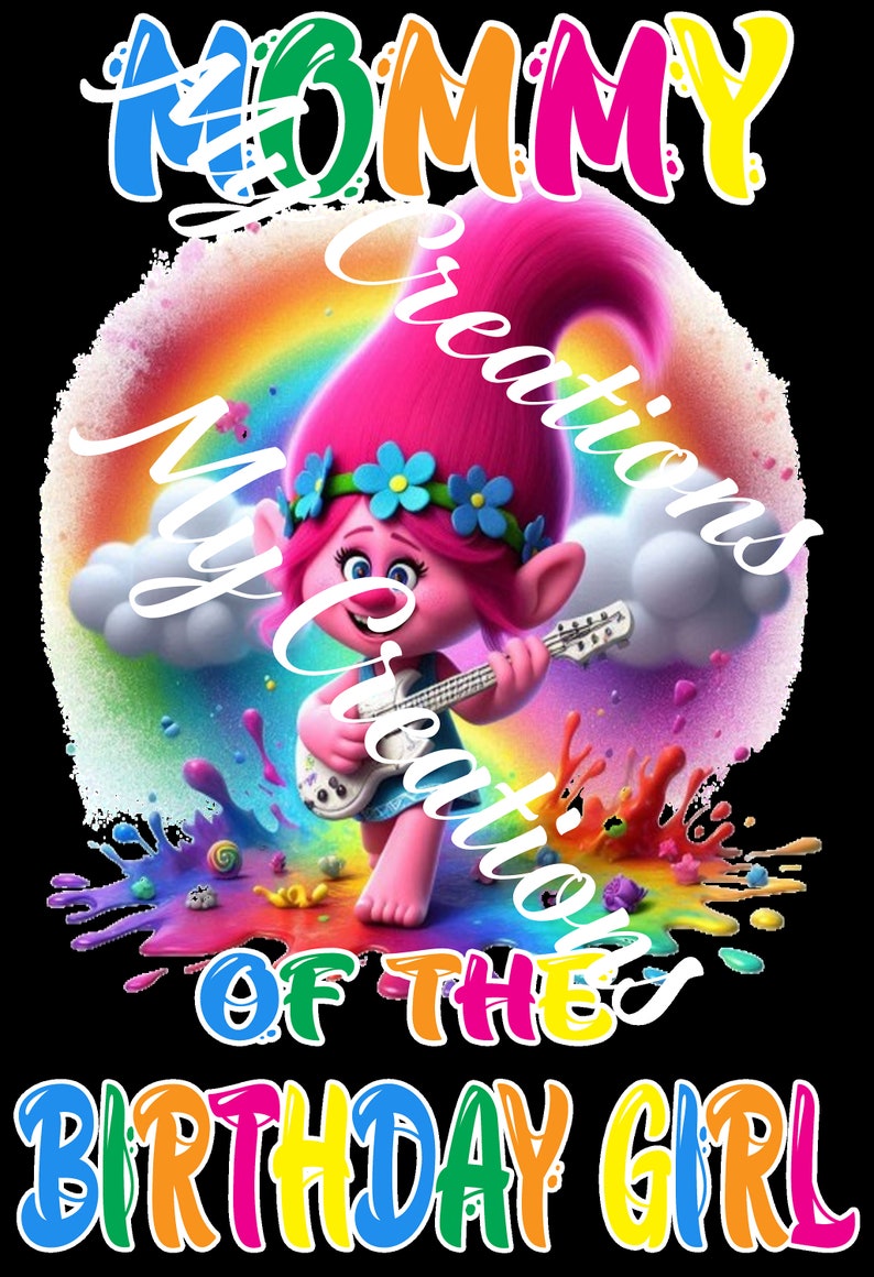 Trolls Birthday Iron on Transfer, Trolls Birthday Family Shirt, Trolls ...