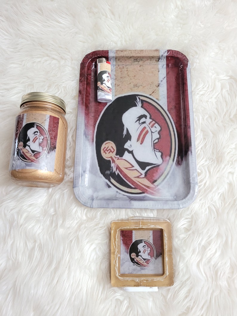 College Team Rolling Tray Set, Weed Tray - Etsy