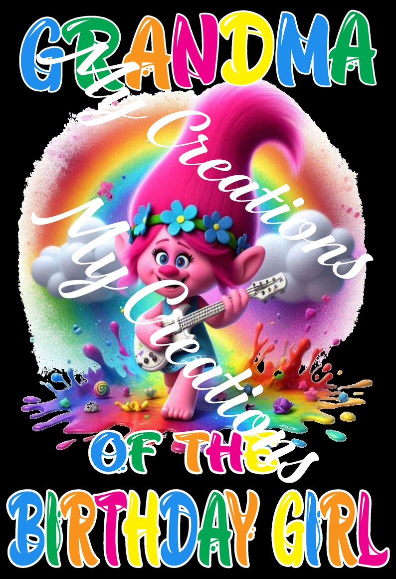 Trolls Birthday Iron on Transfer, Trolls Birthday Family Shirt, Trolls ...