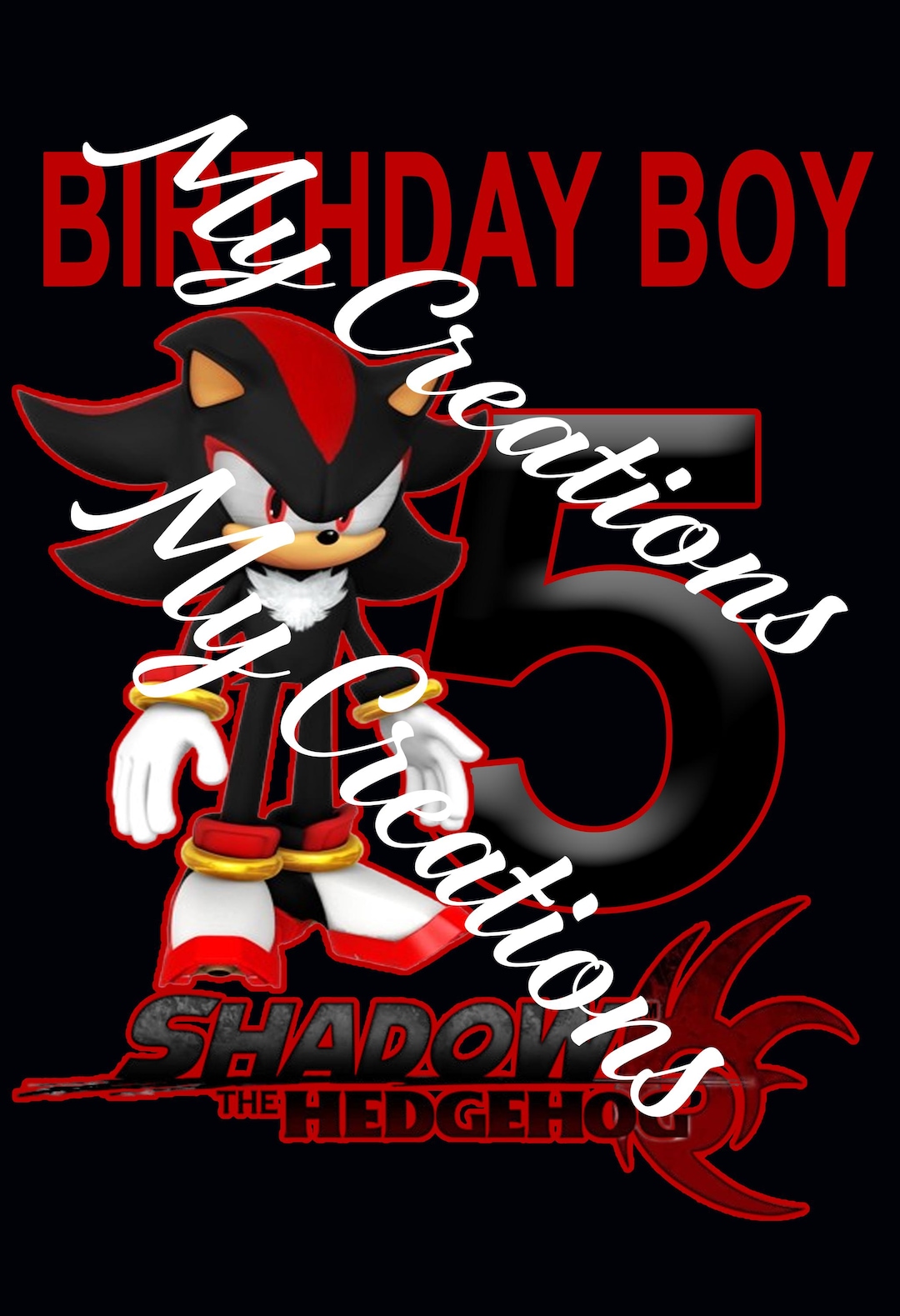 Shadow the Hedgehog Birthday Boy Png, Shadow the Hedgehog, Digital ...