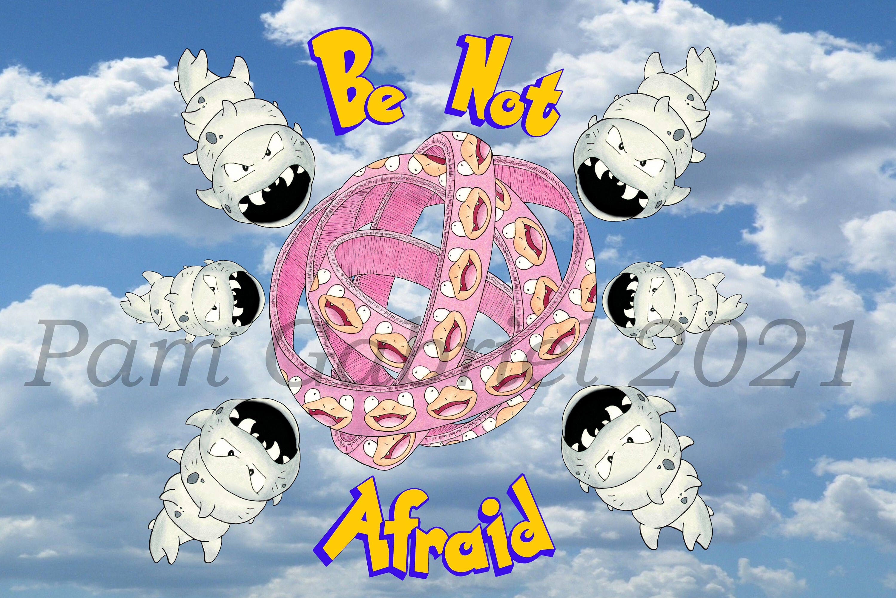 Biblically Accurate Pokemon Inspired Slowbro Angel High Quality Print ...