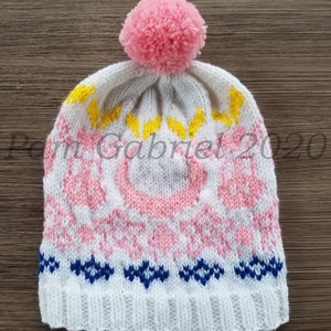 Sailor Moon Fair Isle Hat - Knitting Pattern Only - Instant Download ...