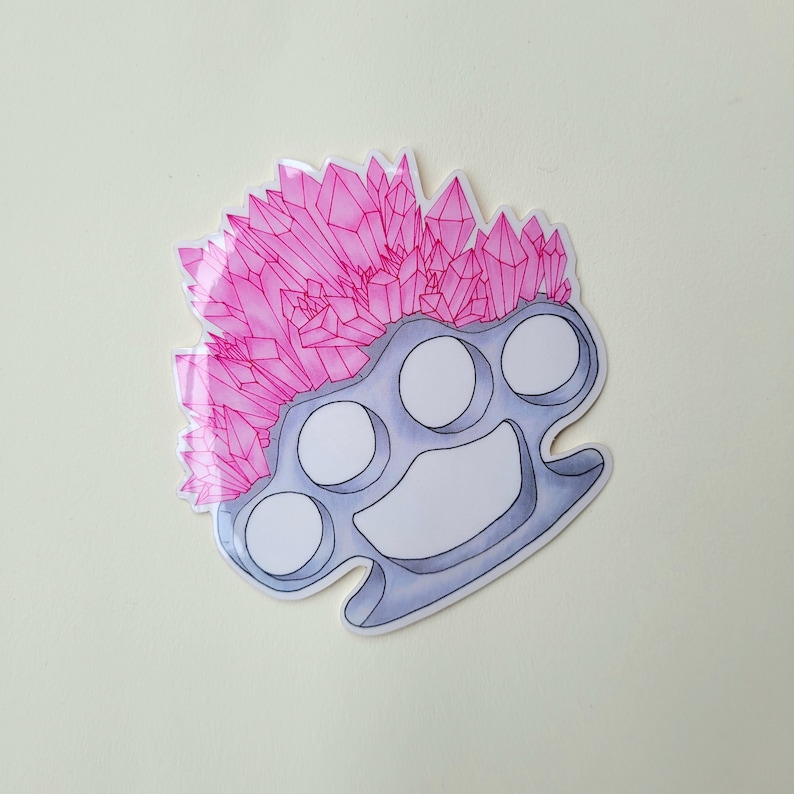 Crystal Brass Knuckles Clear Vinyl Sticker scratch and Weatherproof - Etsy