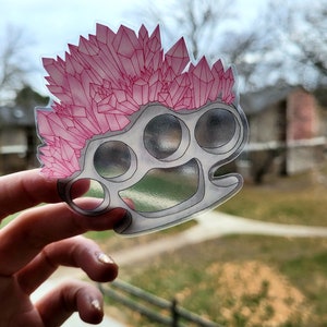 Crystal Brass Knuckles Clear Vinyl Sticker (scratch and Weatherproof ...