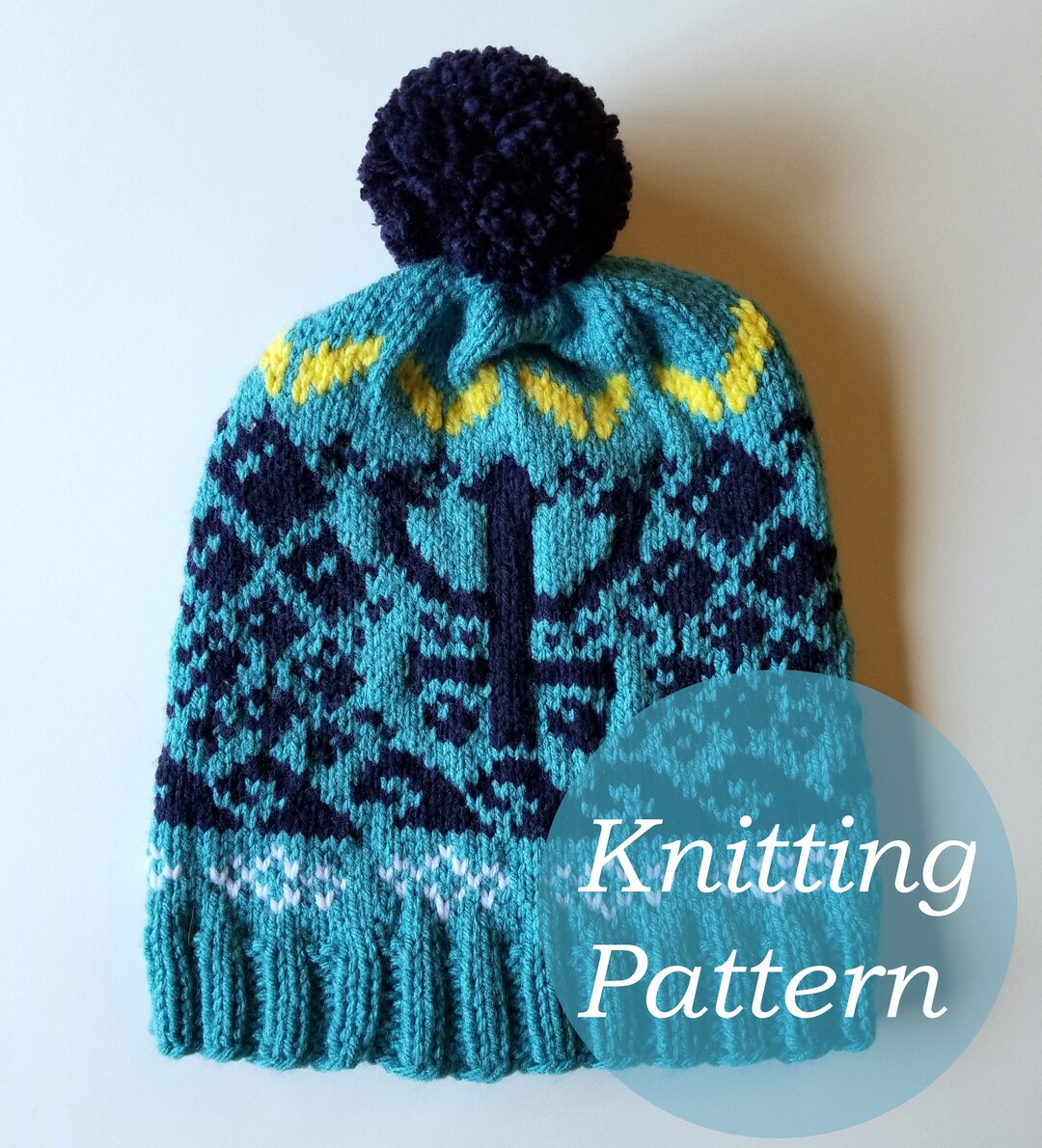 Sailor Neptune Fair Isle Hat - Knitting Pattern Only - Instant Download ...