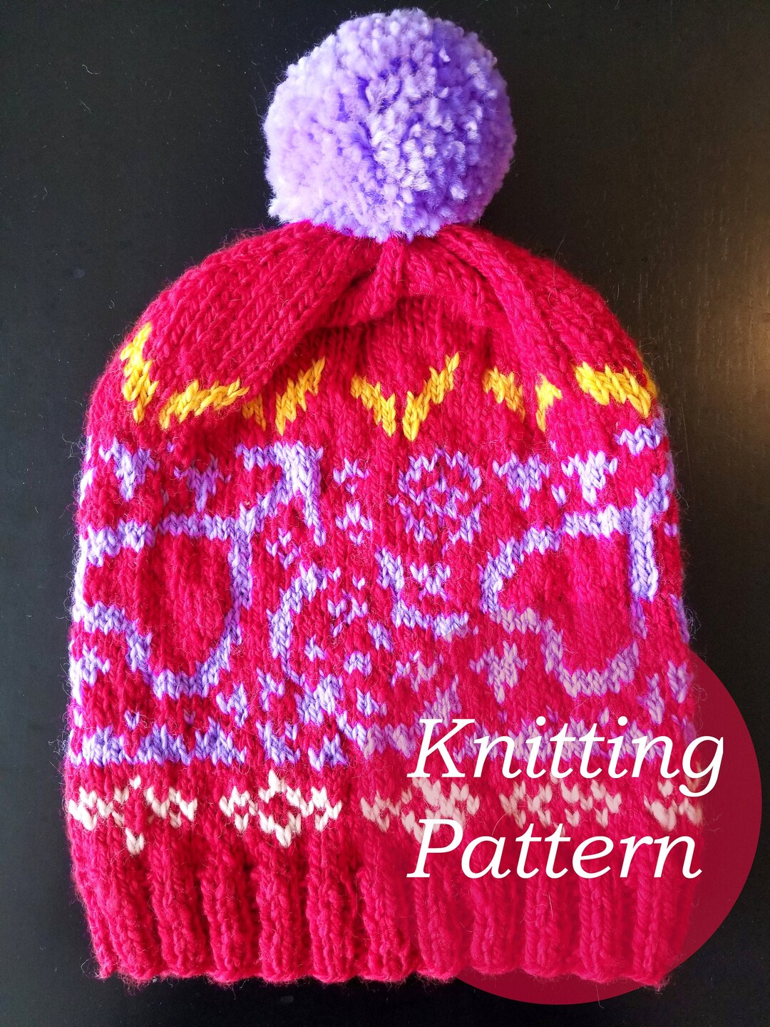 Sailor Mars Fair Isle Hat - Knitting Pattern Only - Instant Download - Etsy