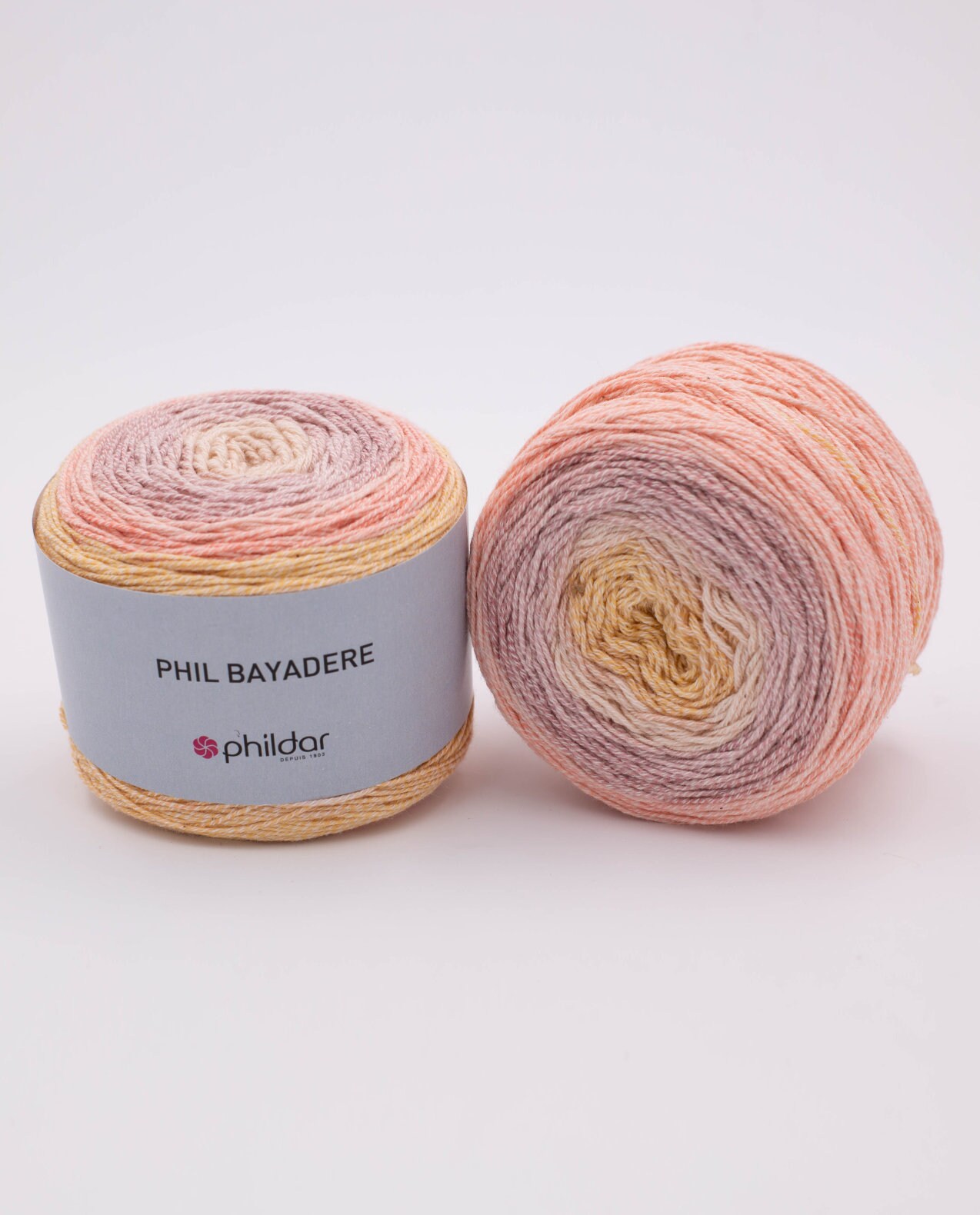 Rainbow Variegated Cotton Yarn, Self Striping Cotton Yarn, Phildar Phil ...