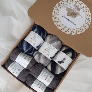 Gifts for Knitters - Yarn Box With 7 Balls for Knitting Socks - Treat ...