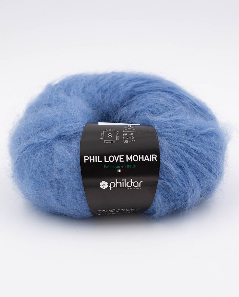 Super Bulky Chunky Phildar Love Mohair Yarn, Fluffy Hairy Thick Wool - Etsy