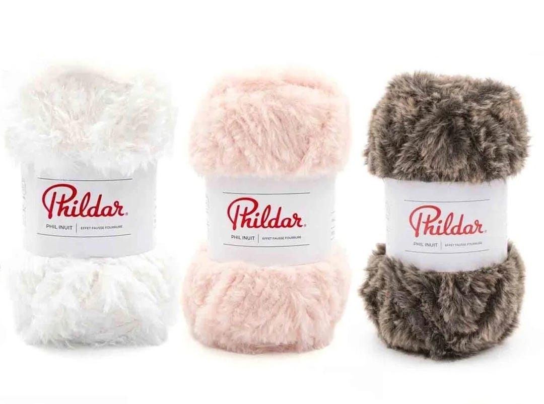 Super Bulky Fun Faux Fur Yarn Phildar Inuit - Sofness Fluffy Polyester ...