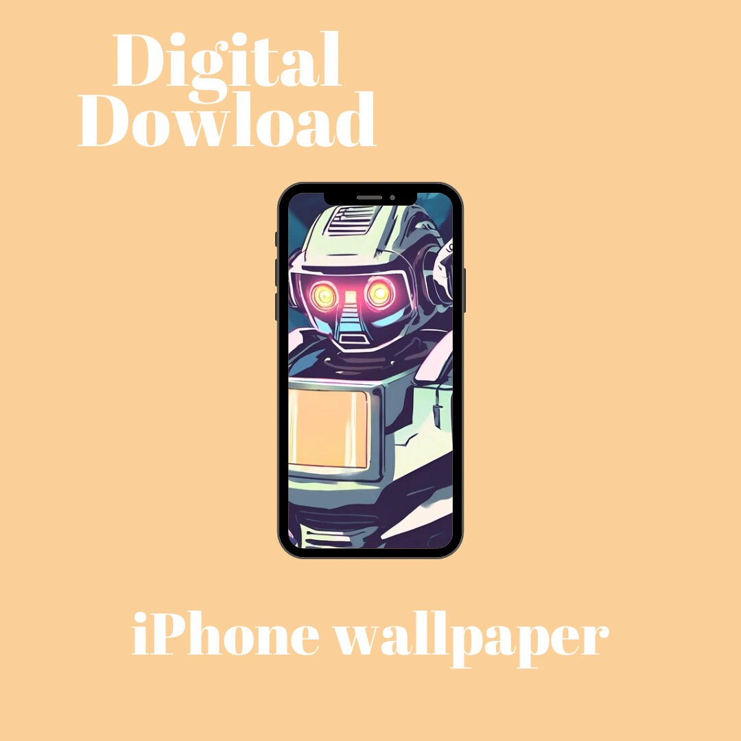 AI Generated Robot iPhone Wallpaper Digital Download - Etsy