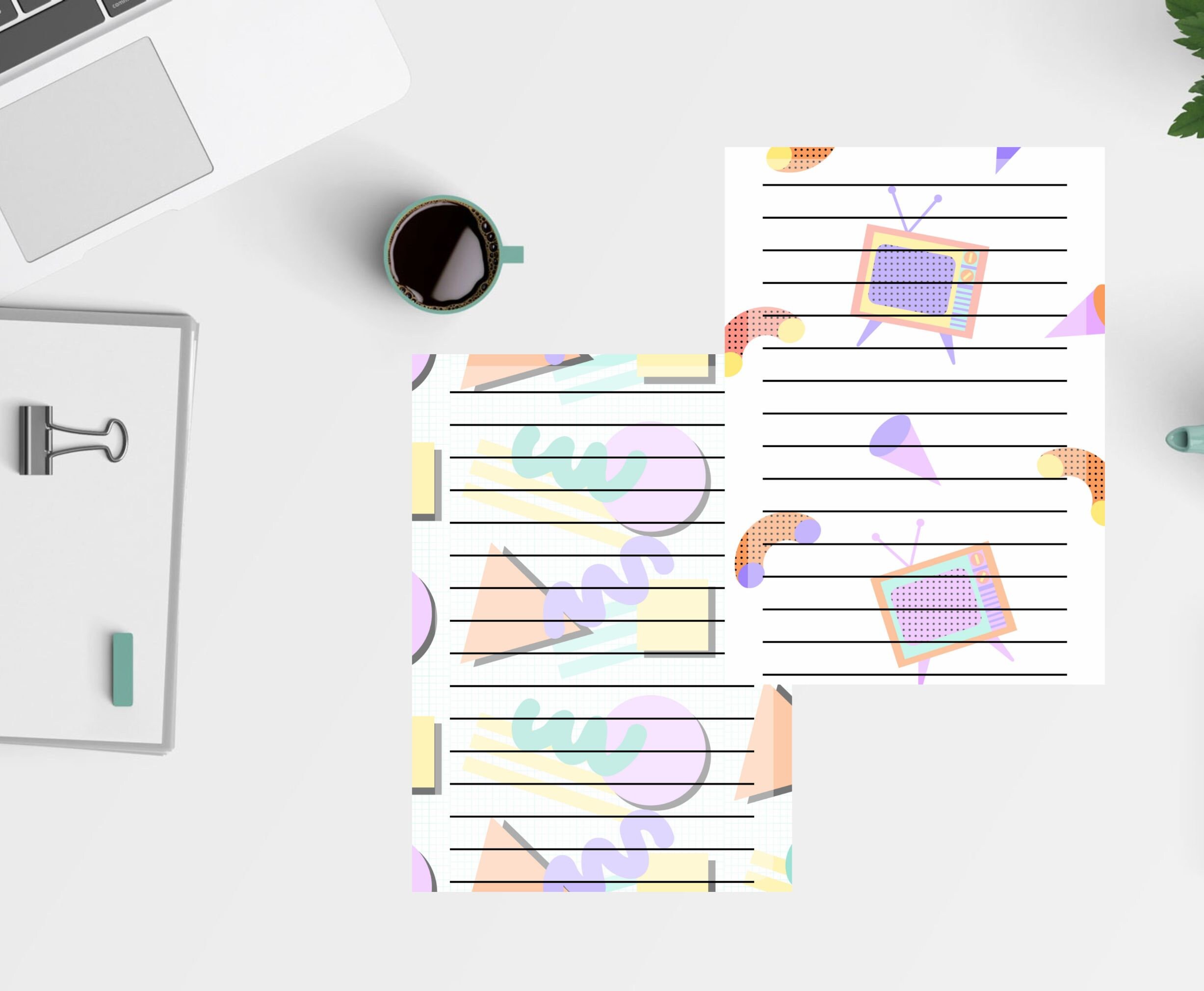 Printable Stationery Set US Letter Size PDF, Instant Download ...