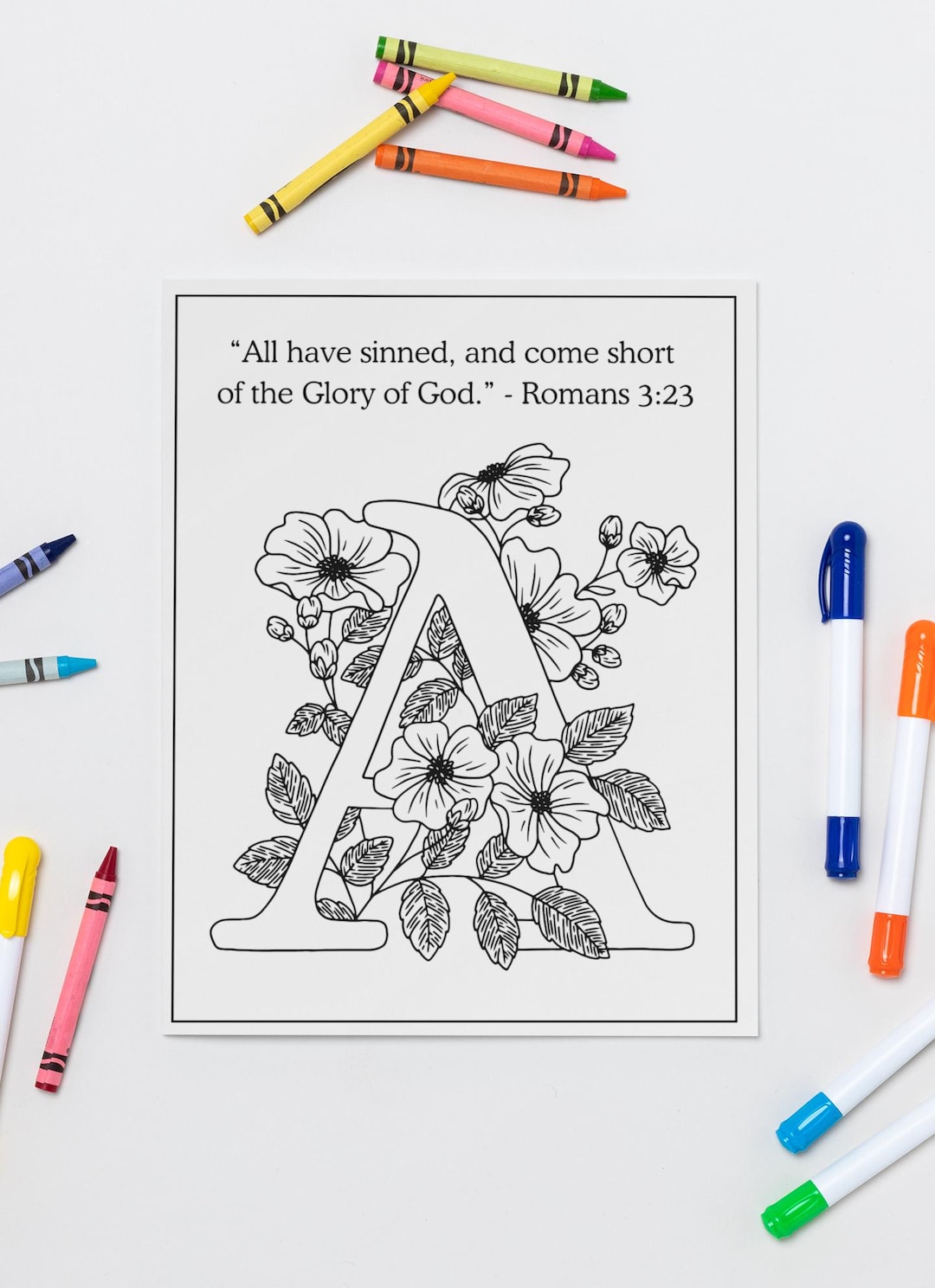 Bible Verse Coloring Pages | Scripture for Kids | Christian Alphabet ...