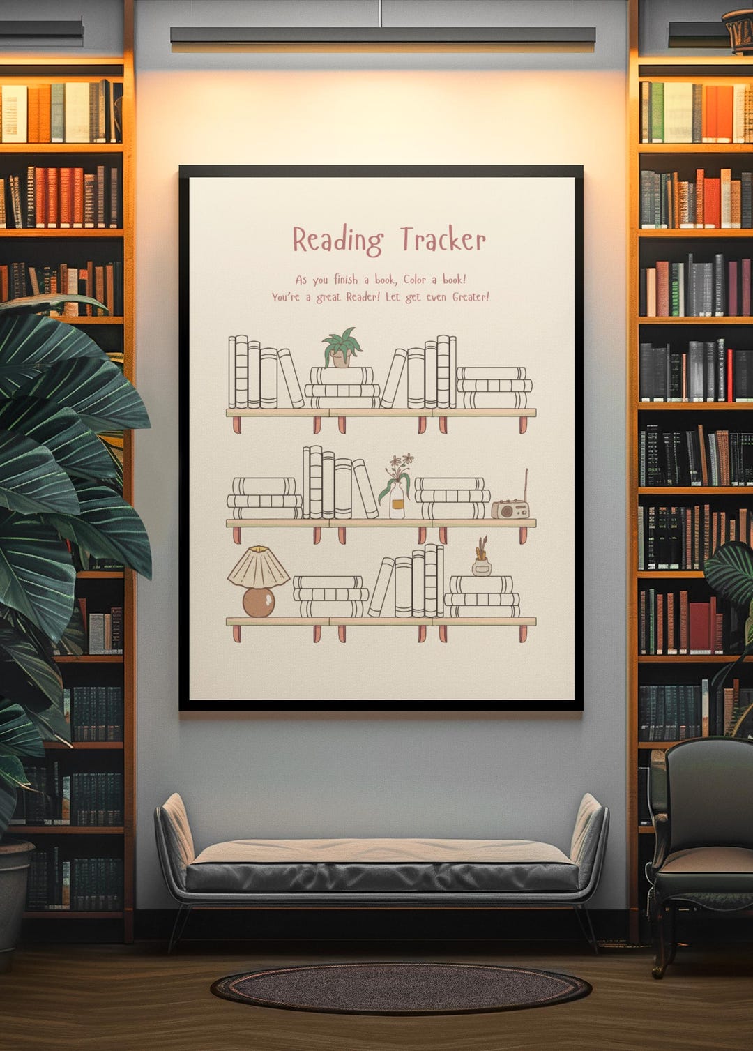 Classroom Reading Tracker Poster • Minimalist Book Chart (digital ...