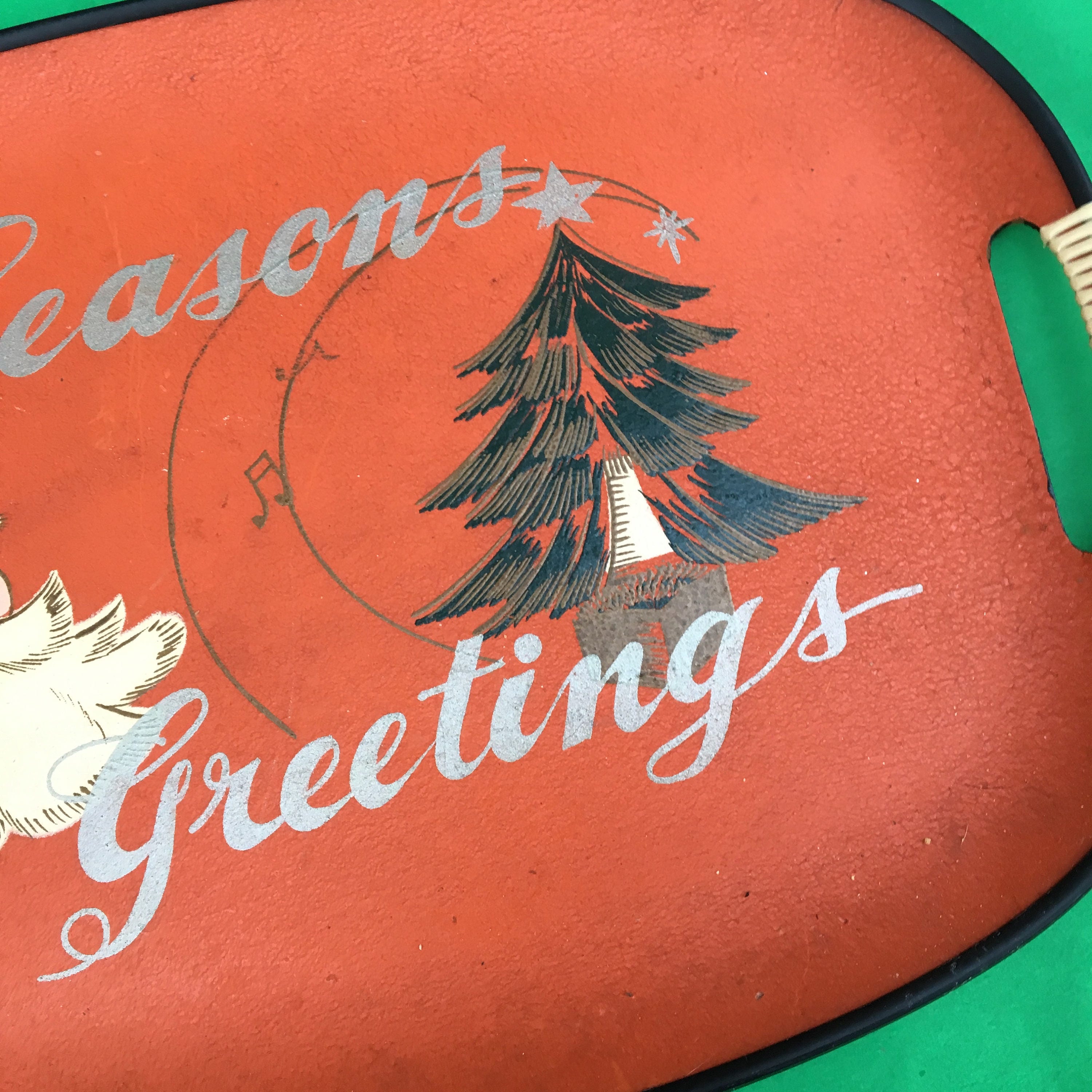 Vintage Christmas Tray, Mid Century Christmas Tray, Christmas Serving ...