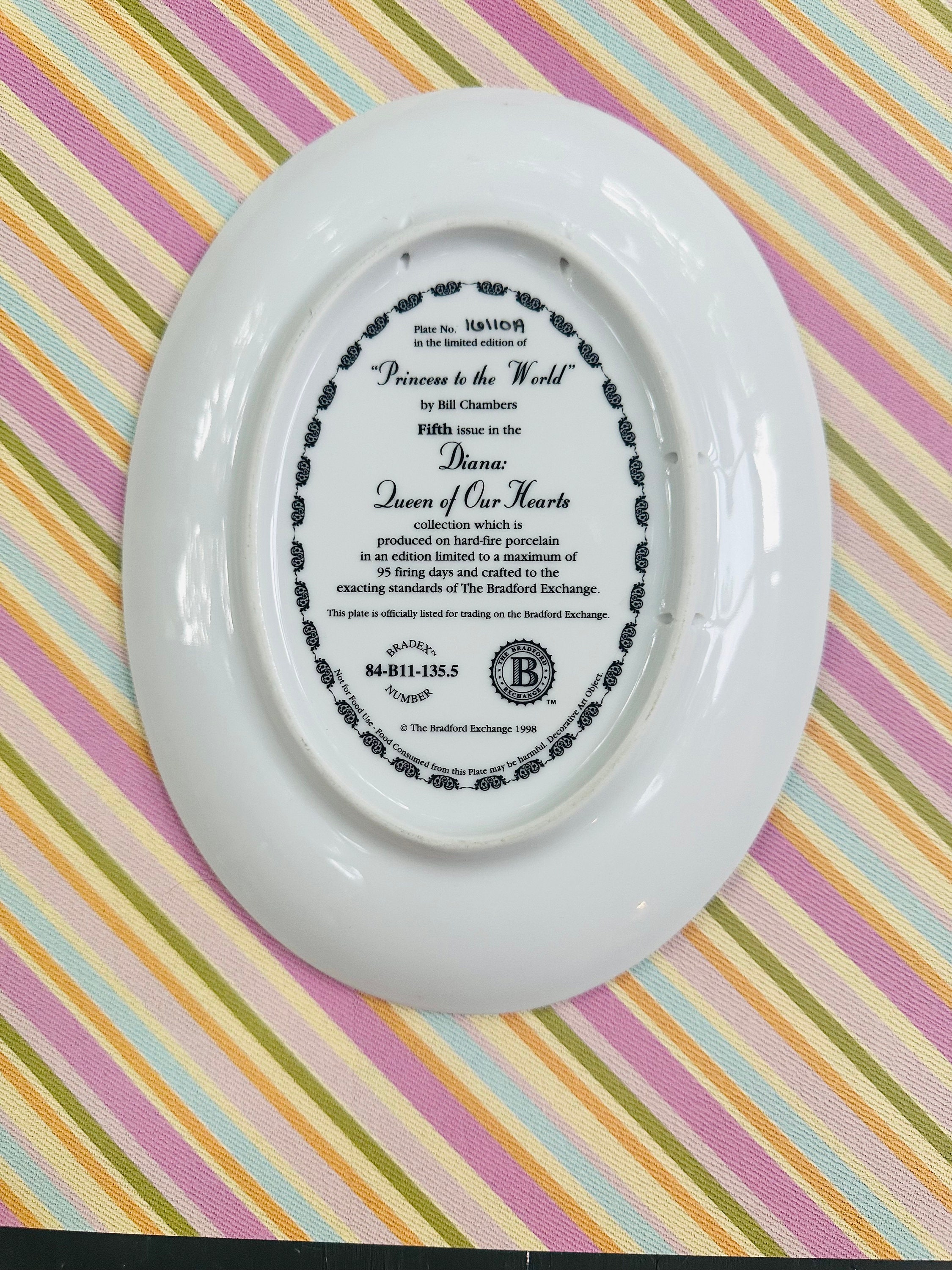 Vintage Princess Diana collectors plate, Princess Diana Wall Plate ...