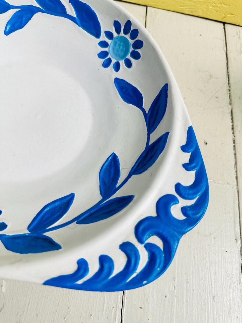 Vintage Handmade Artisan Ceramic Platter, Vintage Small Platter ...