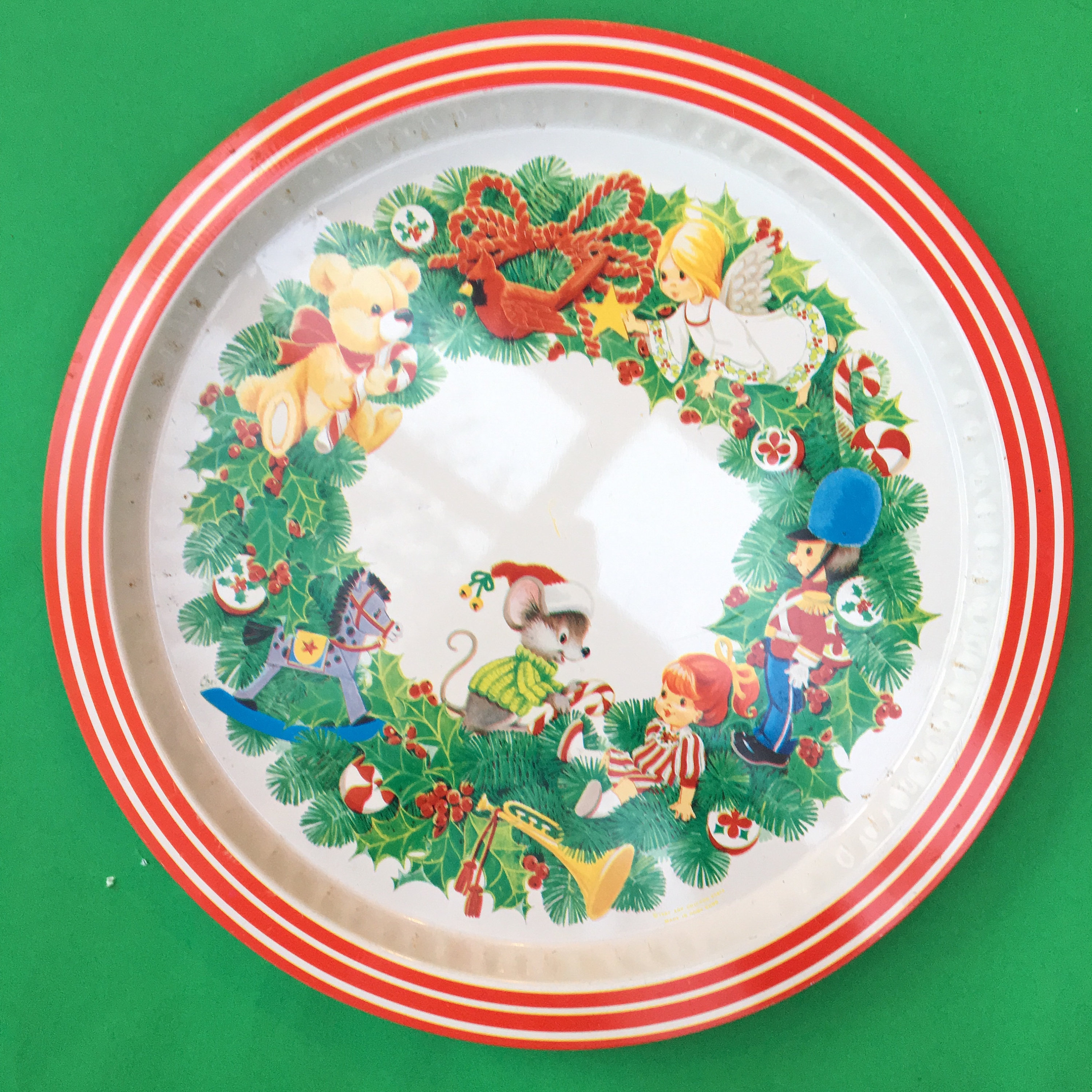 Vintage Christmas Tin Trays, Set of Three, Tin Christmas Tray ...