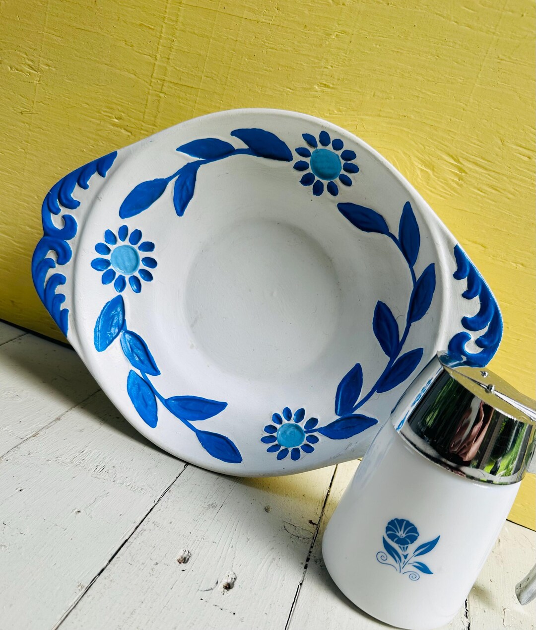 Vintage Handmade Artisan Ceramic Platter, Vintage Small Platter ...