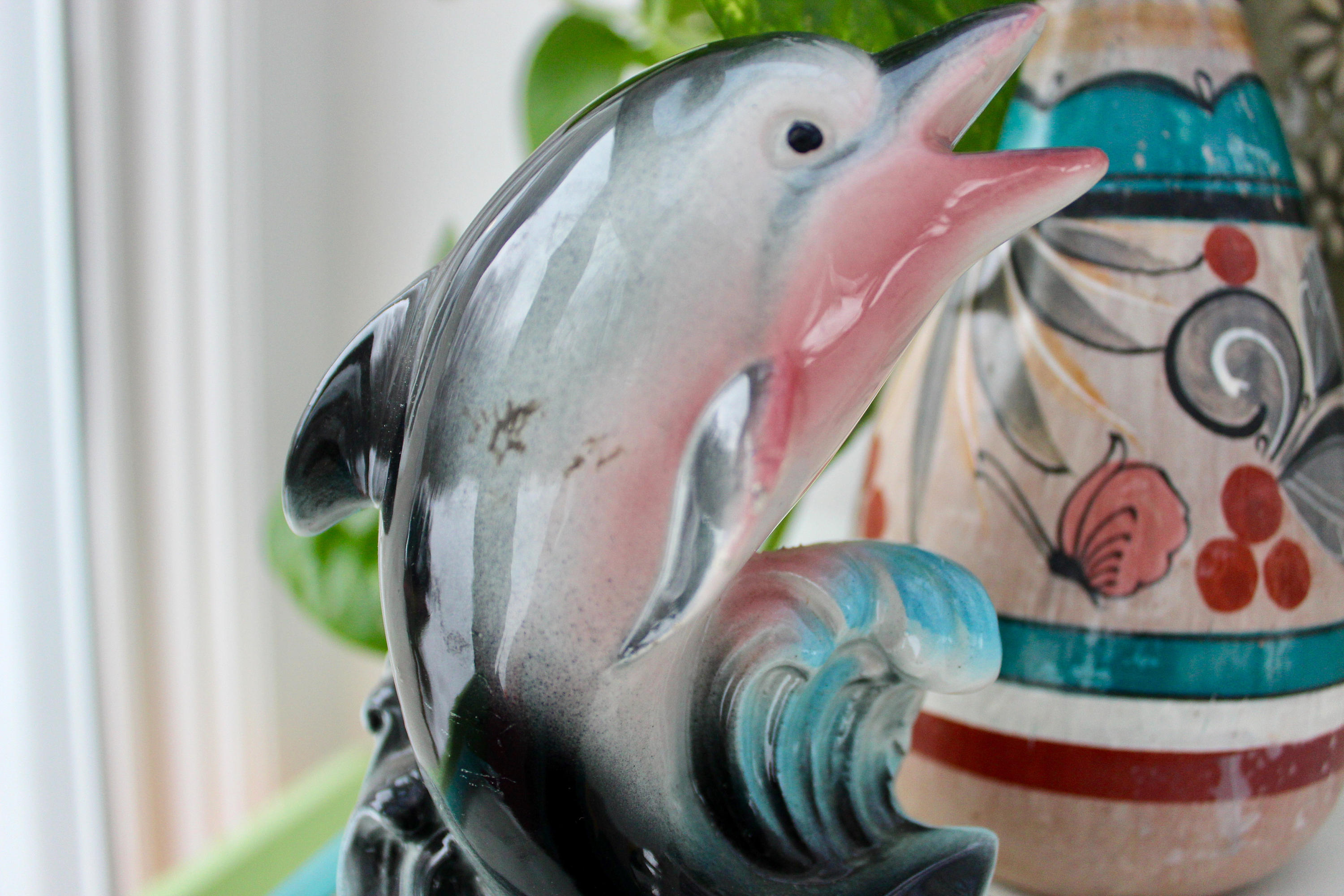 RESERVED FOR JEN- Vintage Dolphin Bank, Vintage Japanese Dolphin Bank ...