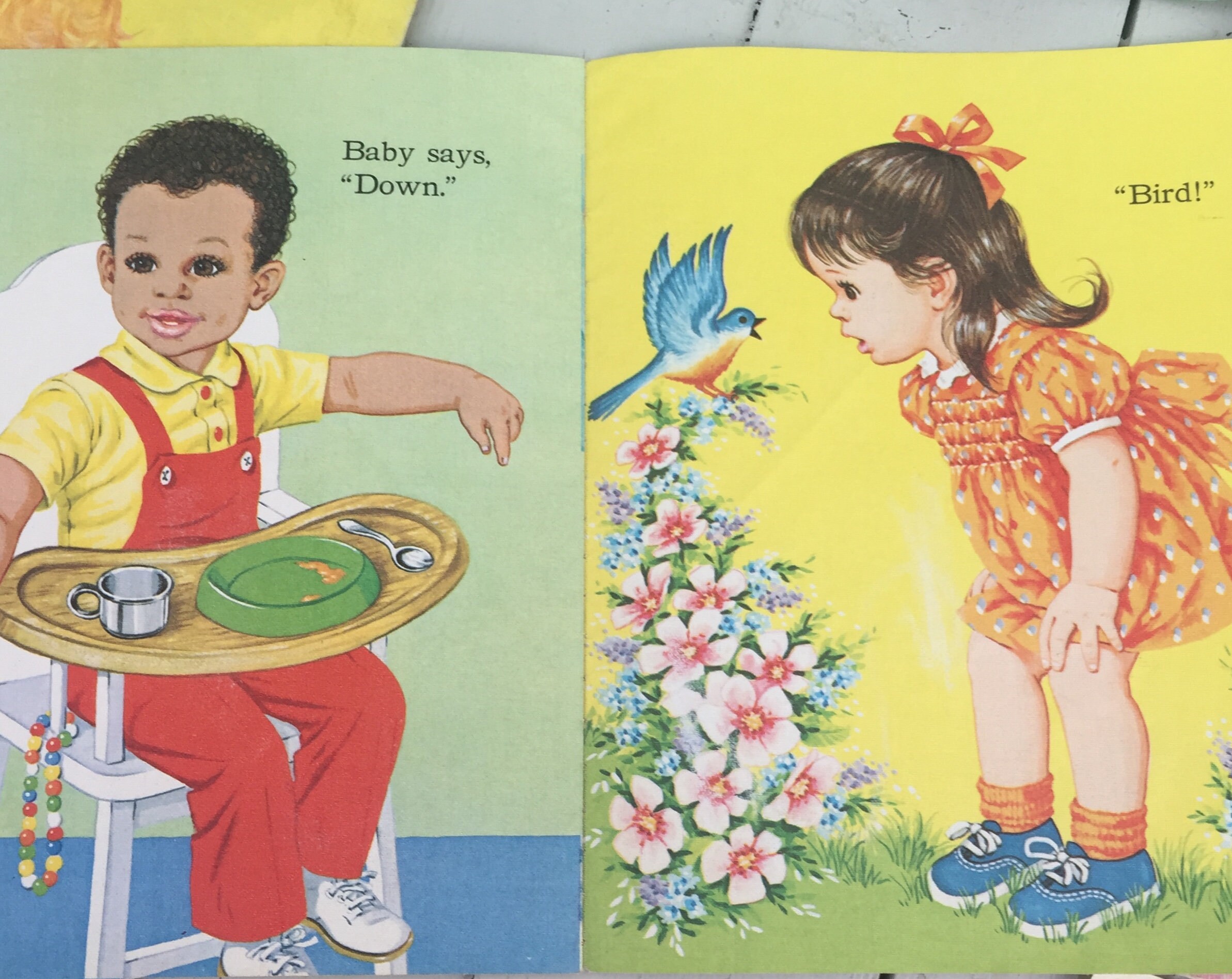 Vintage Mid Century Baby's First Books, Set of Six, Vintage Baby Wipe ...