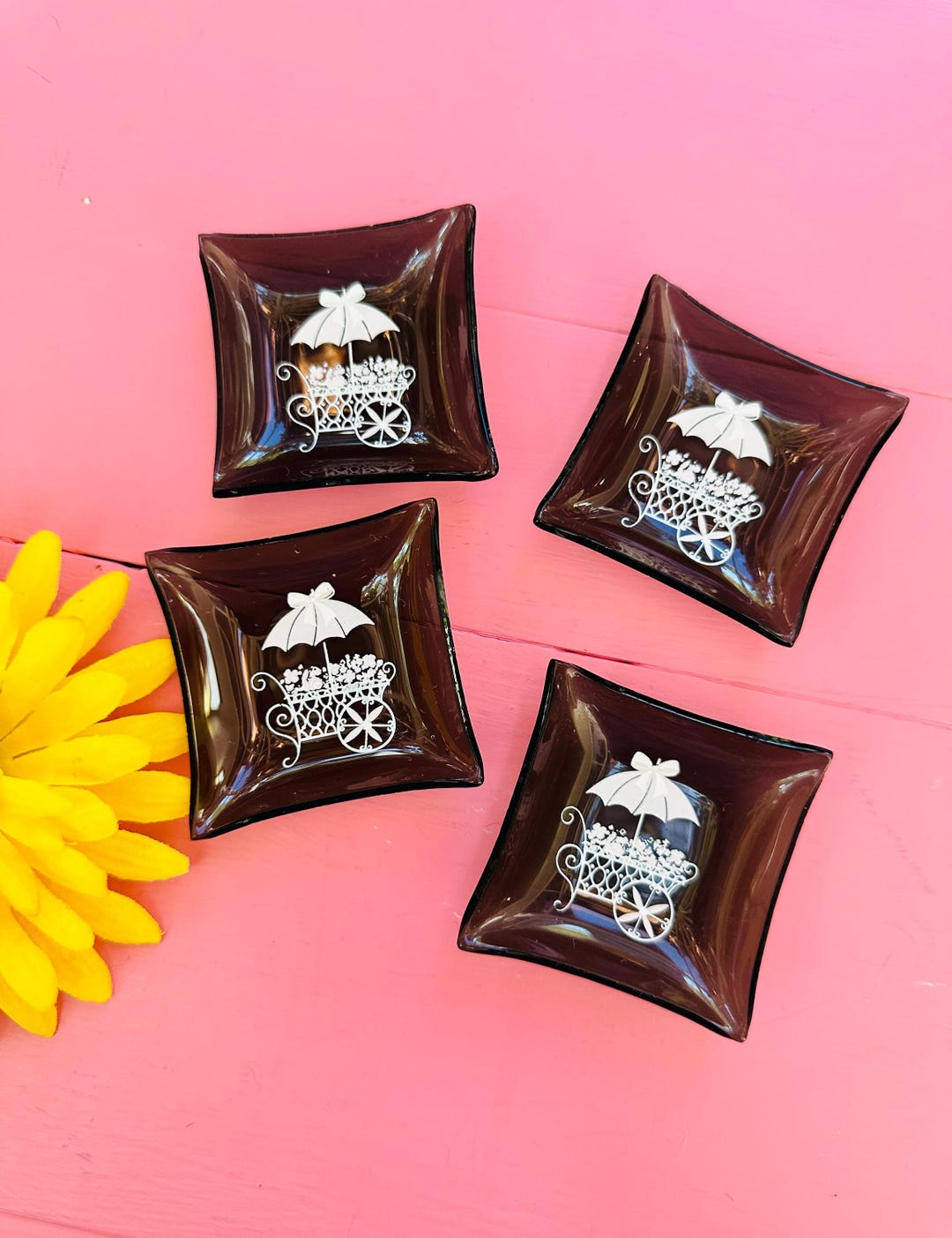Vintage MCM Individual Ashtrays, Set of Four, 1950s Miniature Women's ...