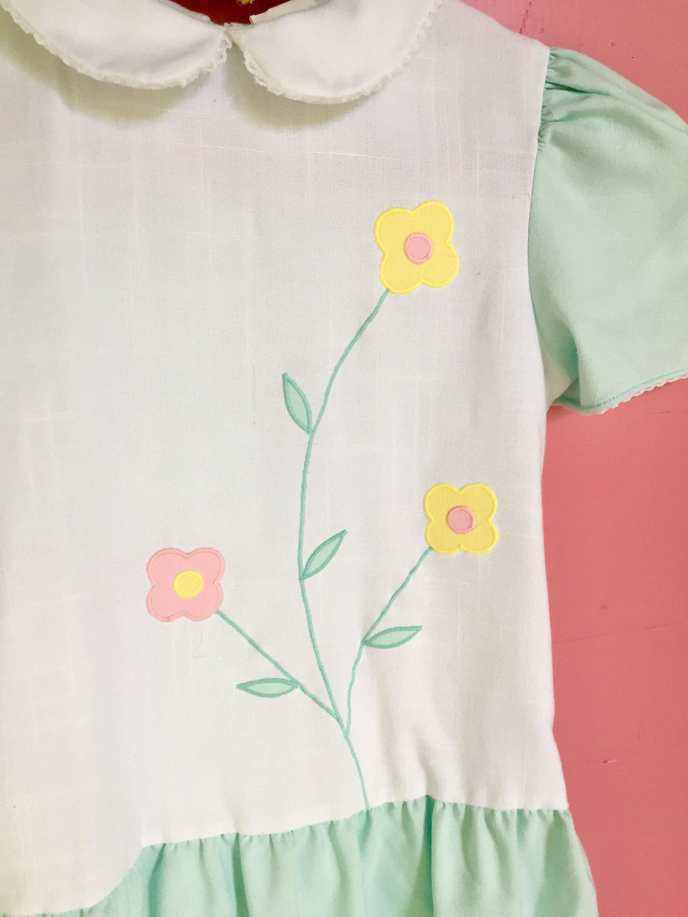 Vintage 1960s Little Girl Dress, Size 6X, Vintage Alyssa Dress, Light ...