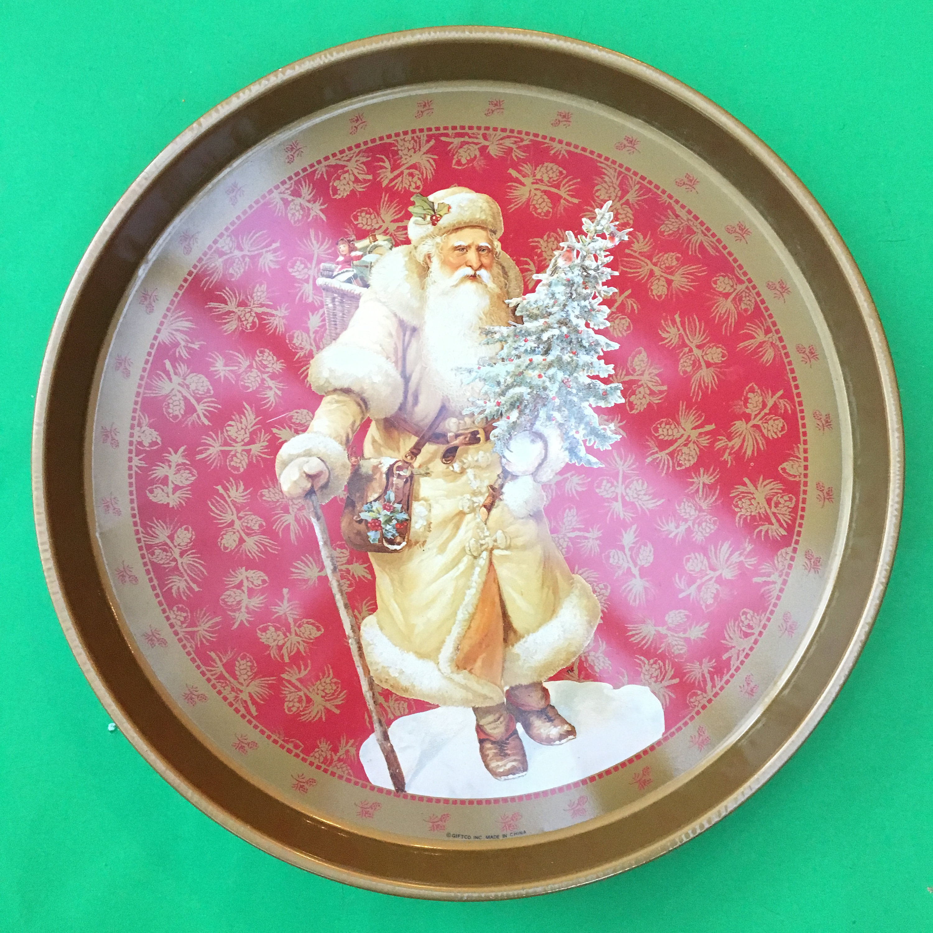 Vintage Christmas Tin Trays, Set of Three, Tin Christmas Tray ...