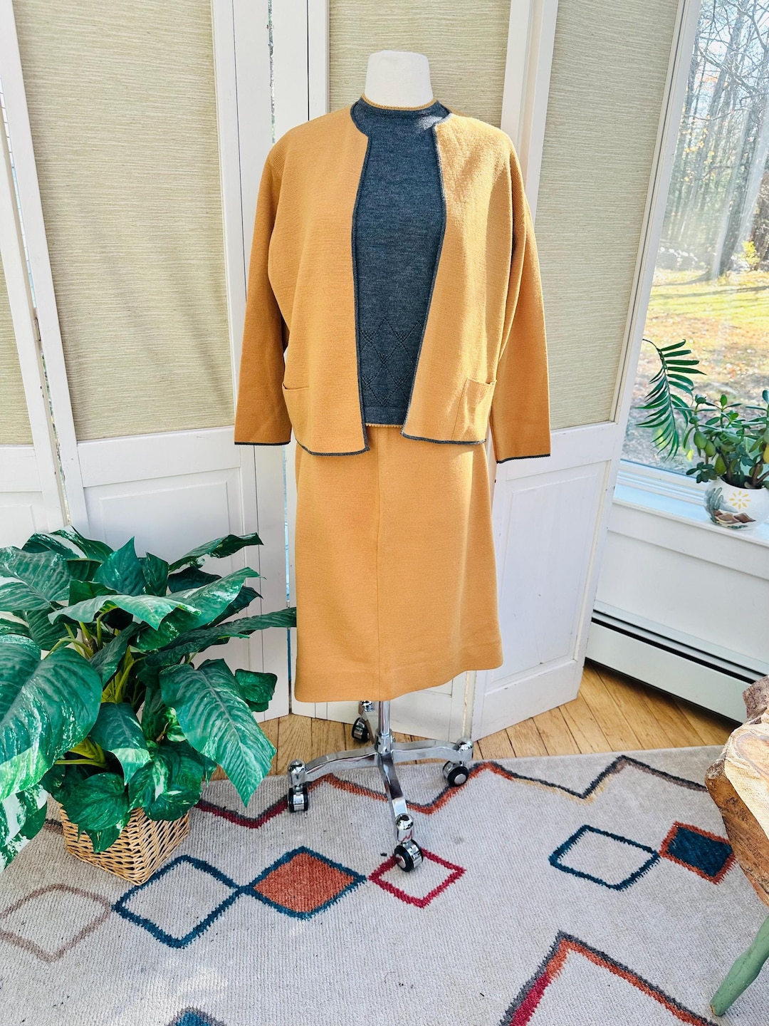 Vintage 60s Palio Three Piece Wool Sweater Suit Women's Italian Wool ...
