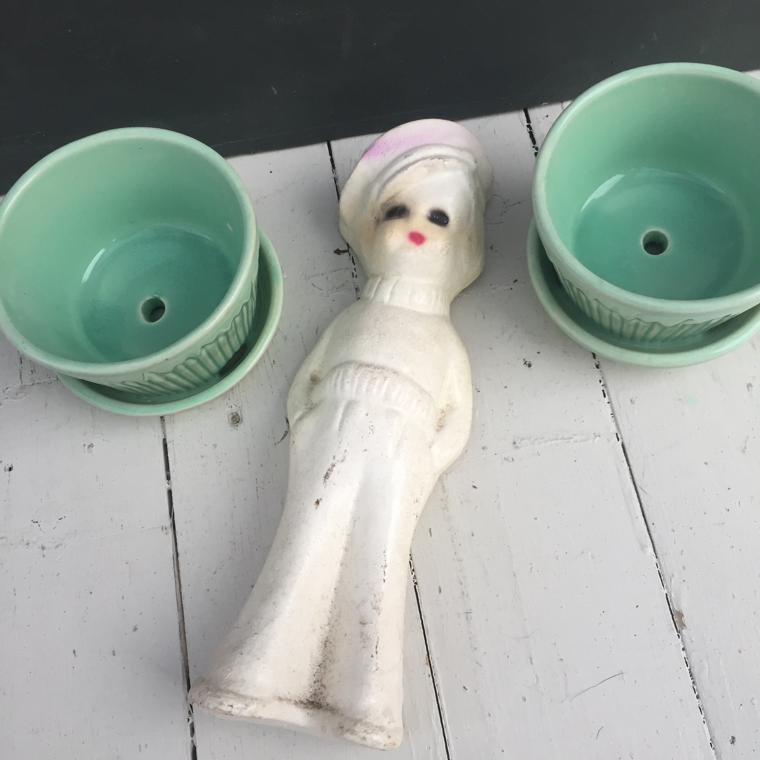 Vintage 1920s Carnival Prize Chalkware Girl Statue, Vintage Chalkware ...