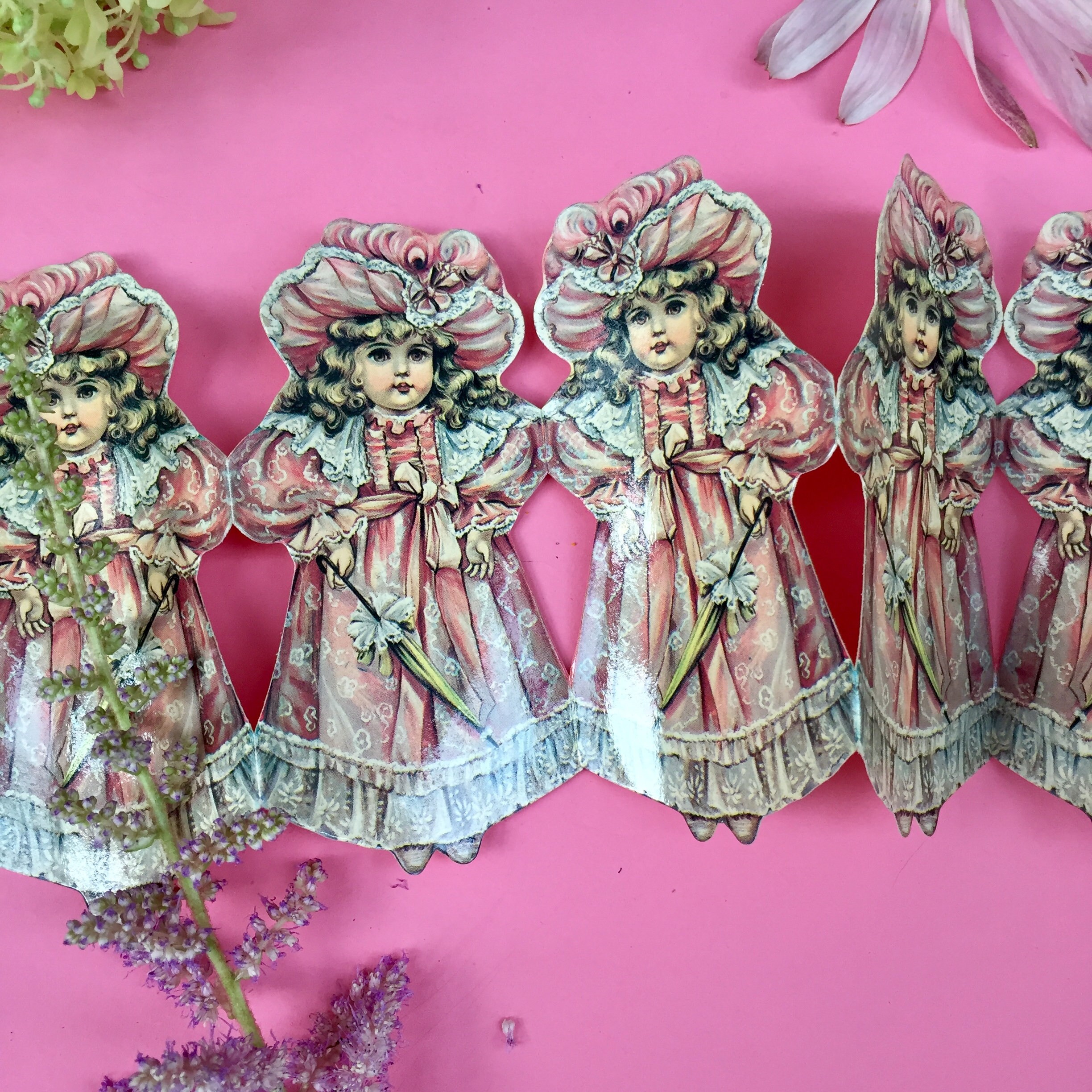 Vintage Victorian Ephemera, Vintage Ephemera Garland, Vintage Paper ...