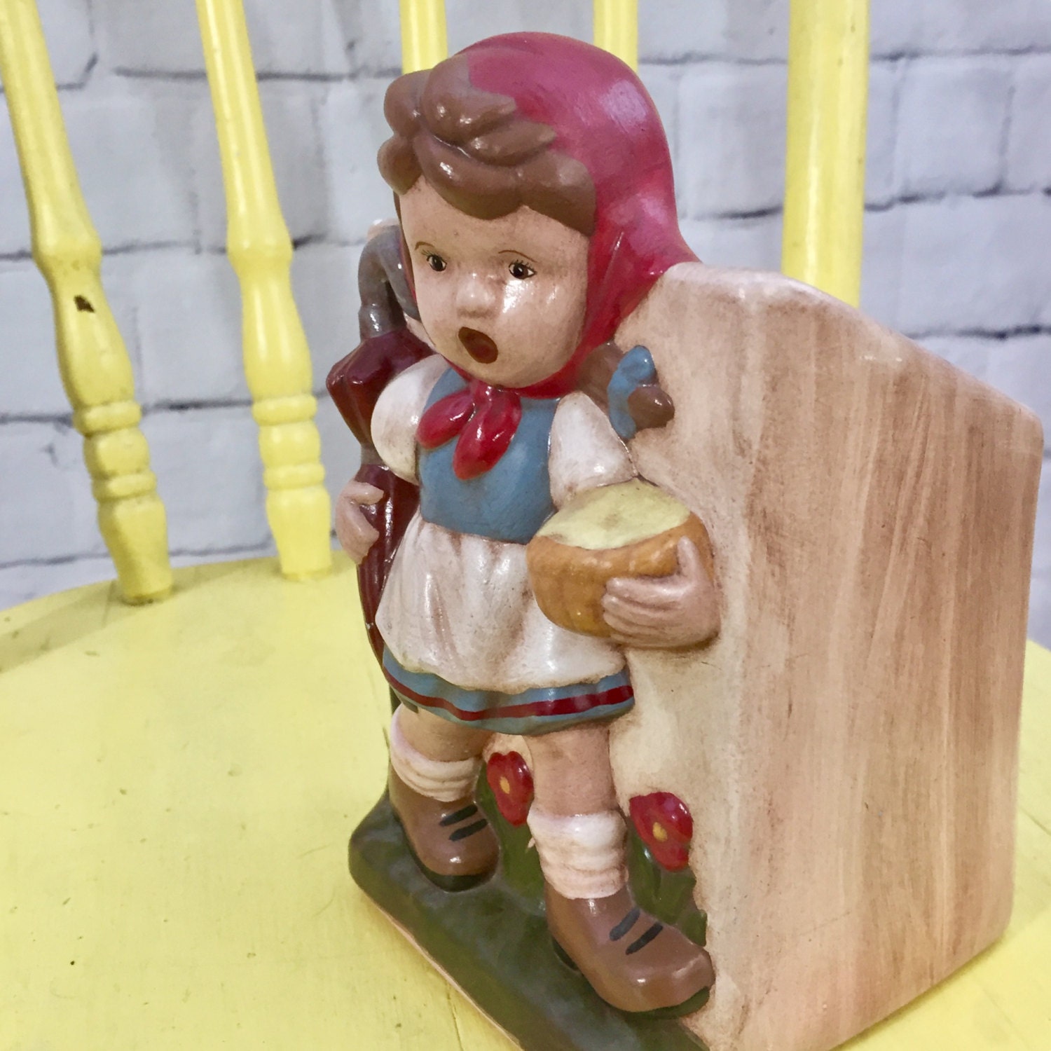 Vintage Hummel Style Planter Flower Pot, Little Girl Ceramic Planter ...