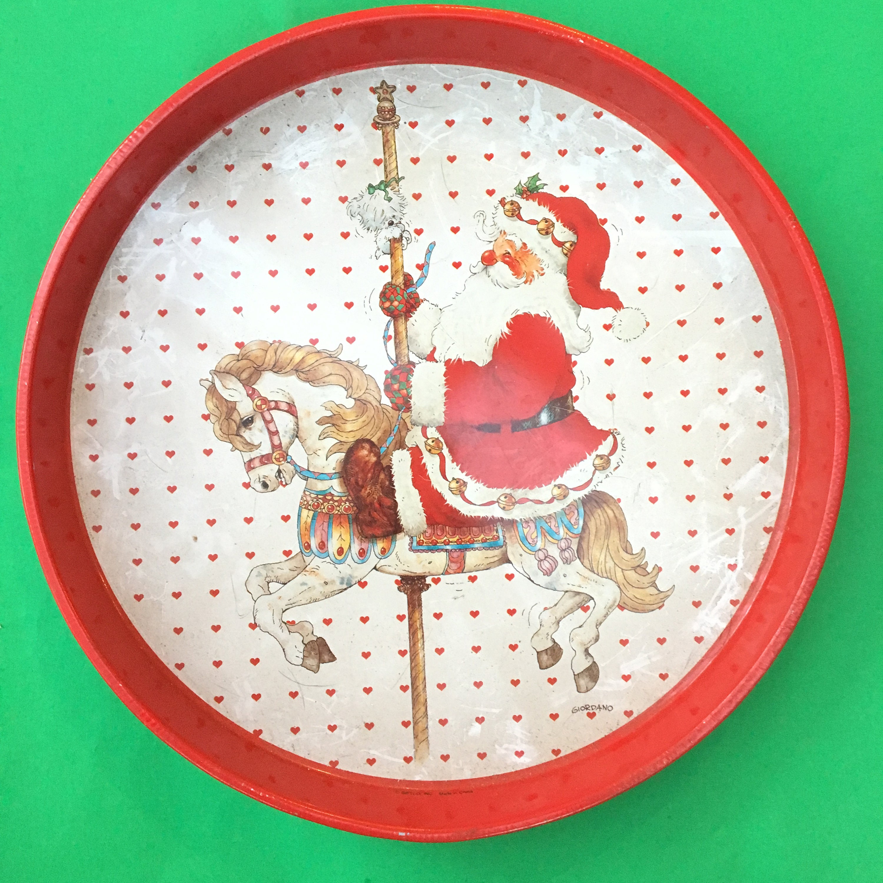 Vintage Christmas Tin Trays, Set of Three, Tin Christmas Tray ...