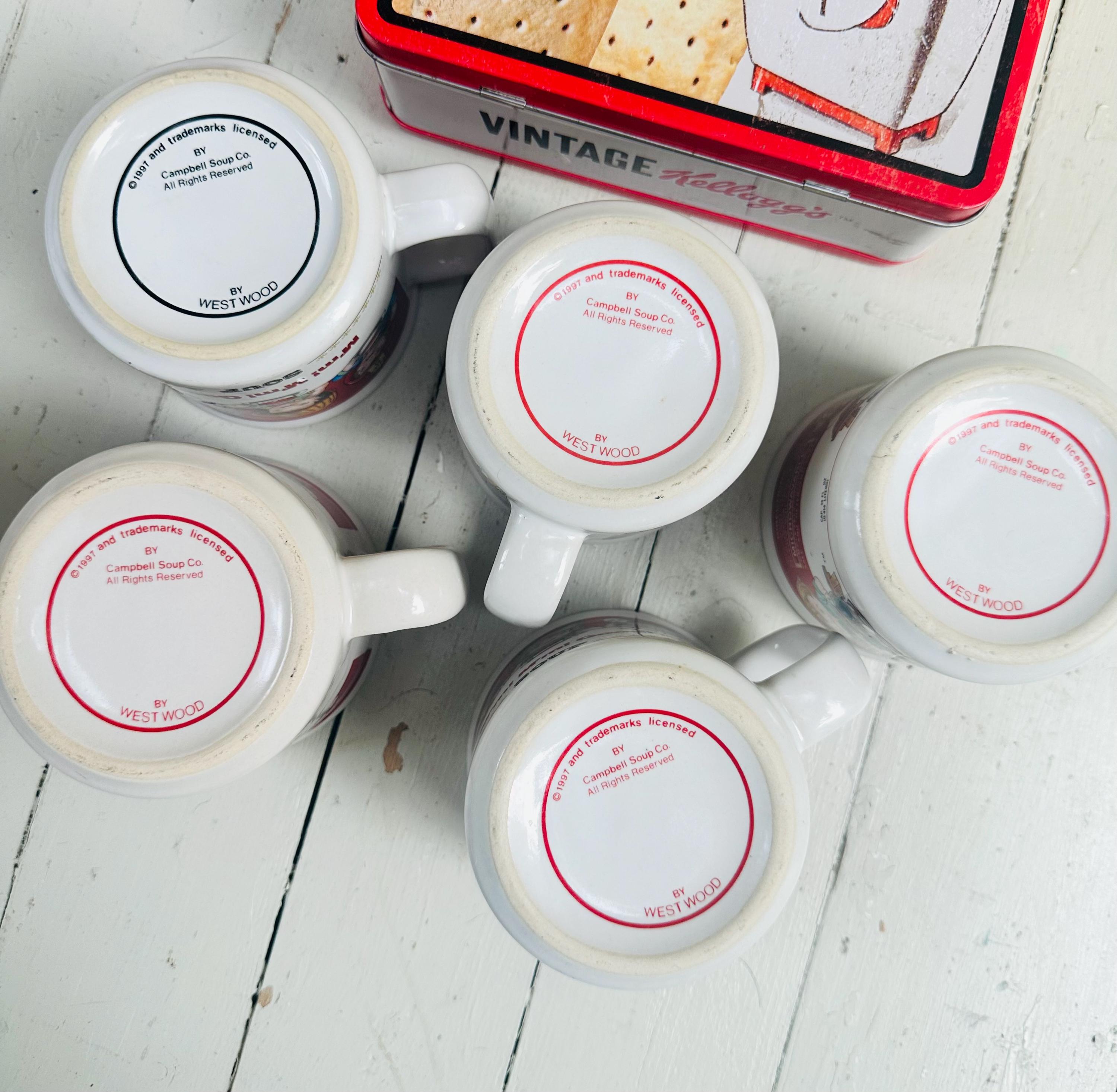 Vintage 1990s Campbell's Soup Kids Coffee Mugs, Set of Five, Vintage ...