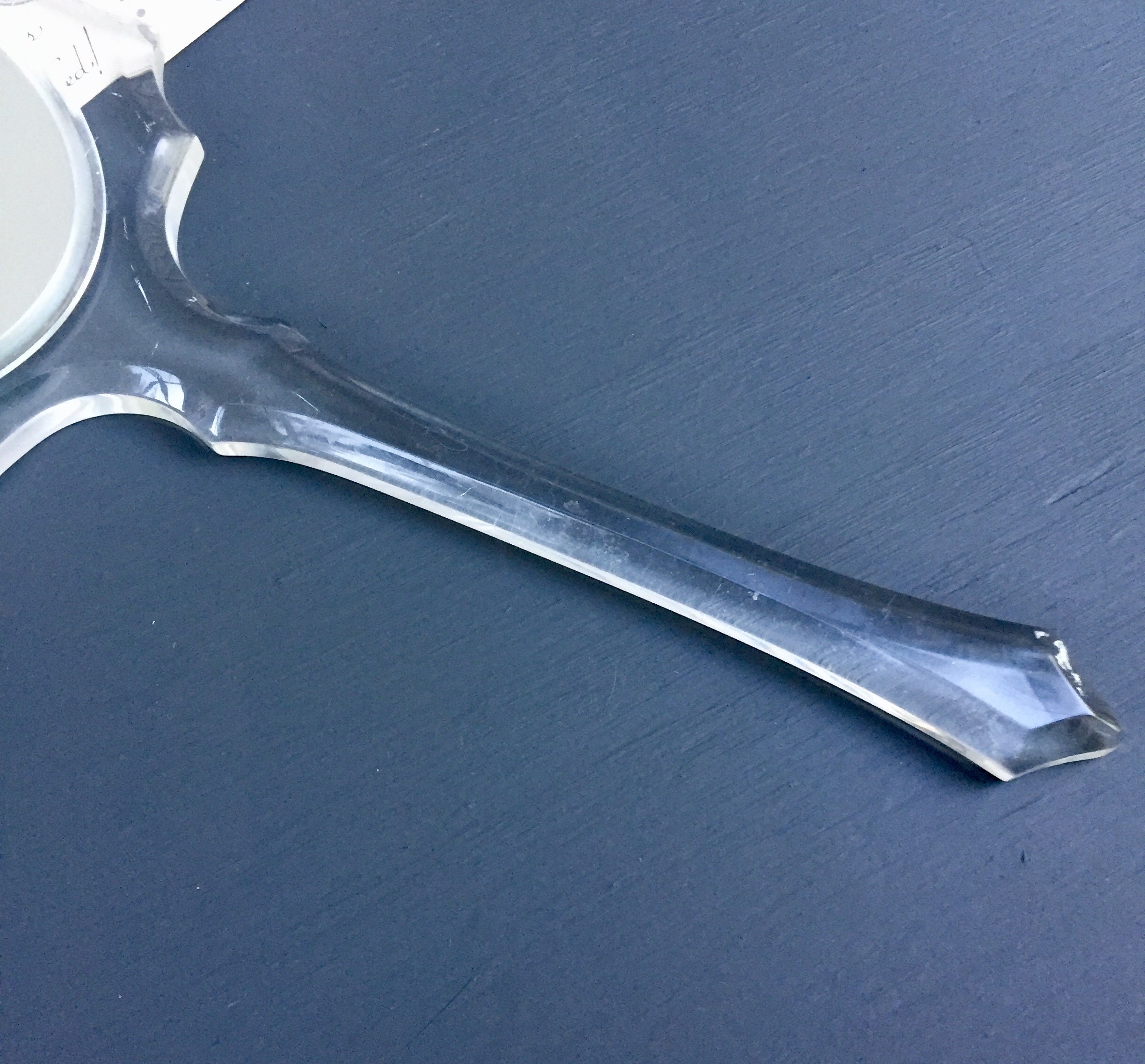 Vintage Acrylic Hand Mirror, Vintage Clear Acrylic Handmirror, Vintage ...