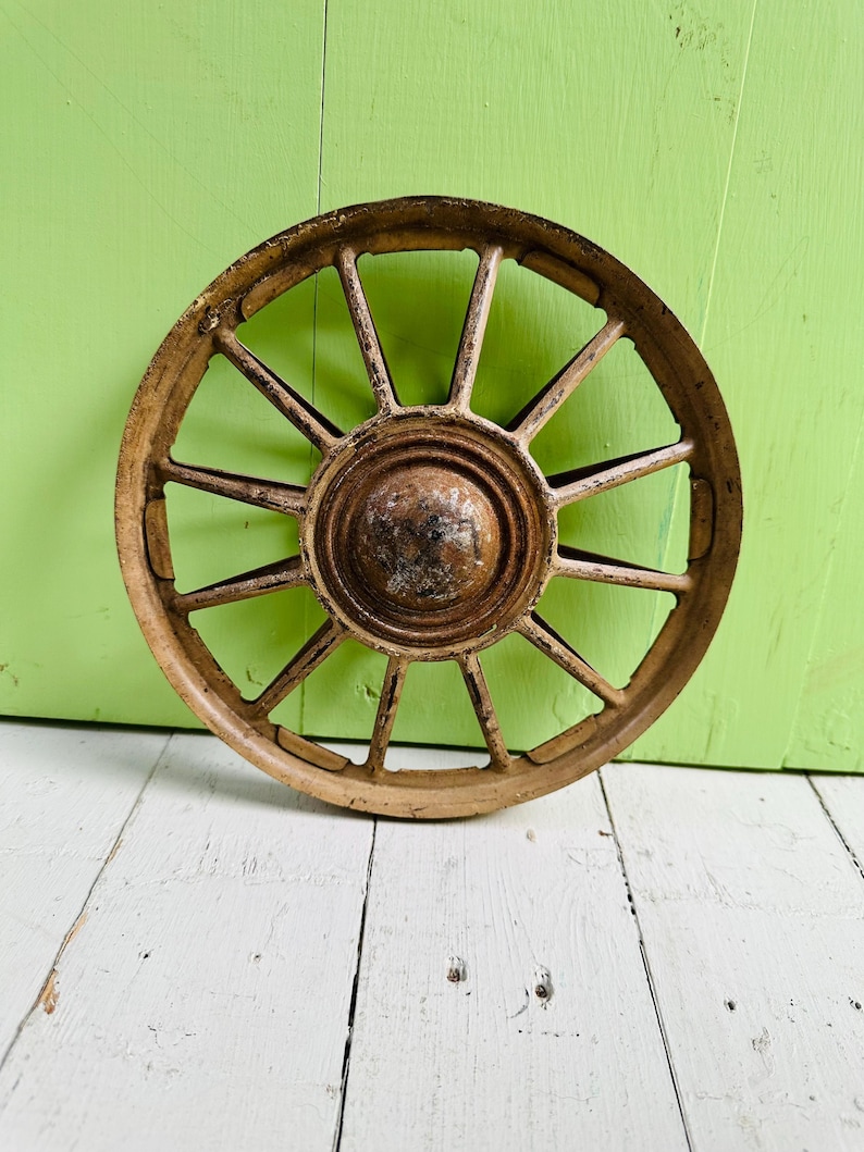 Vintage Spoke Wheel 8 Inches Antique Industrial Wheel Vintage ...